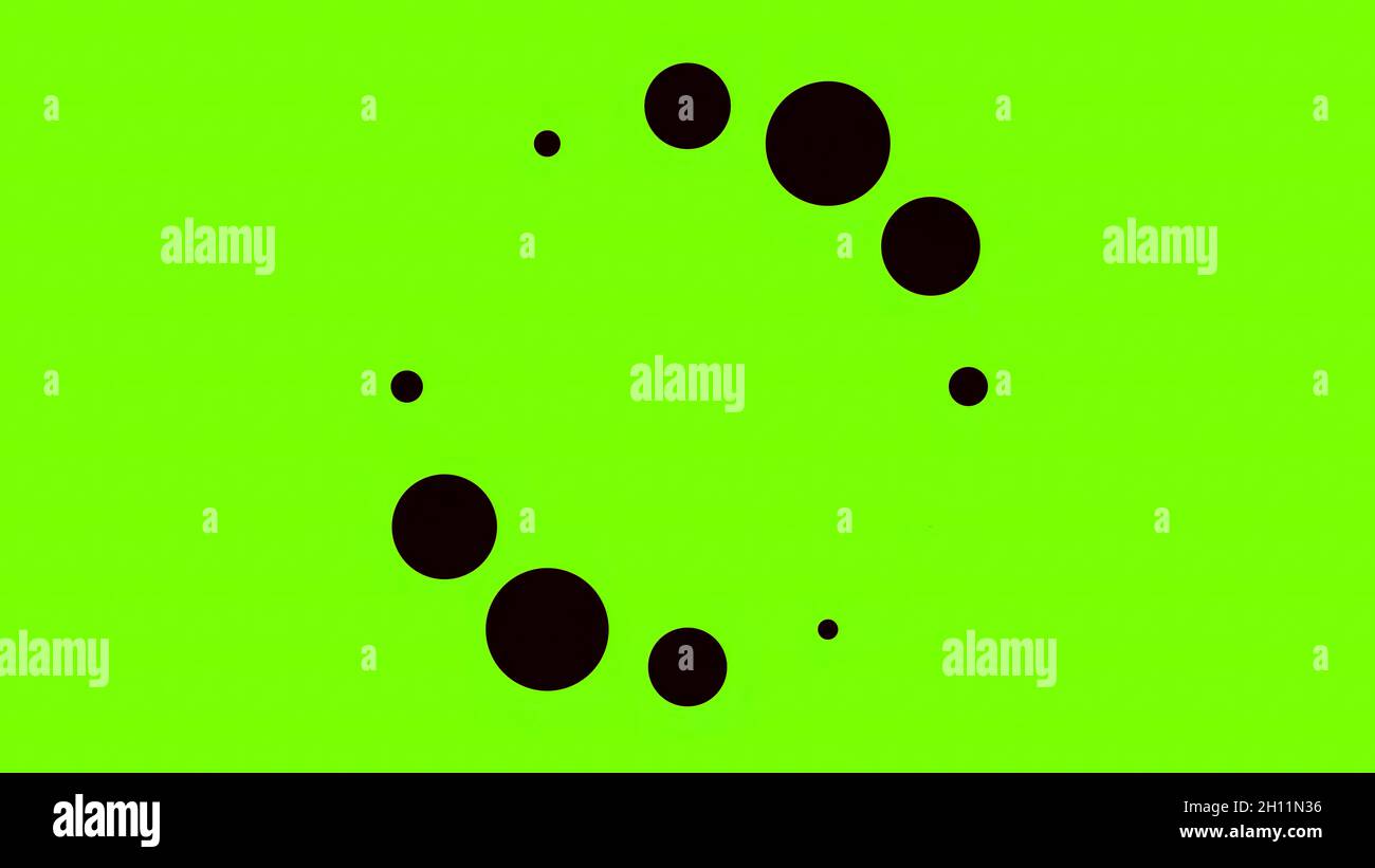 Animation With Black Loading Circles On Colored Background Animation Black Dots Pulsate In