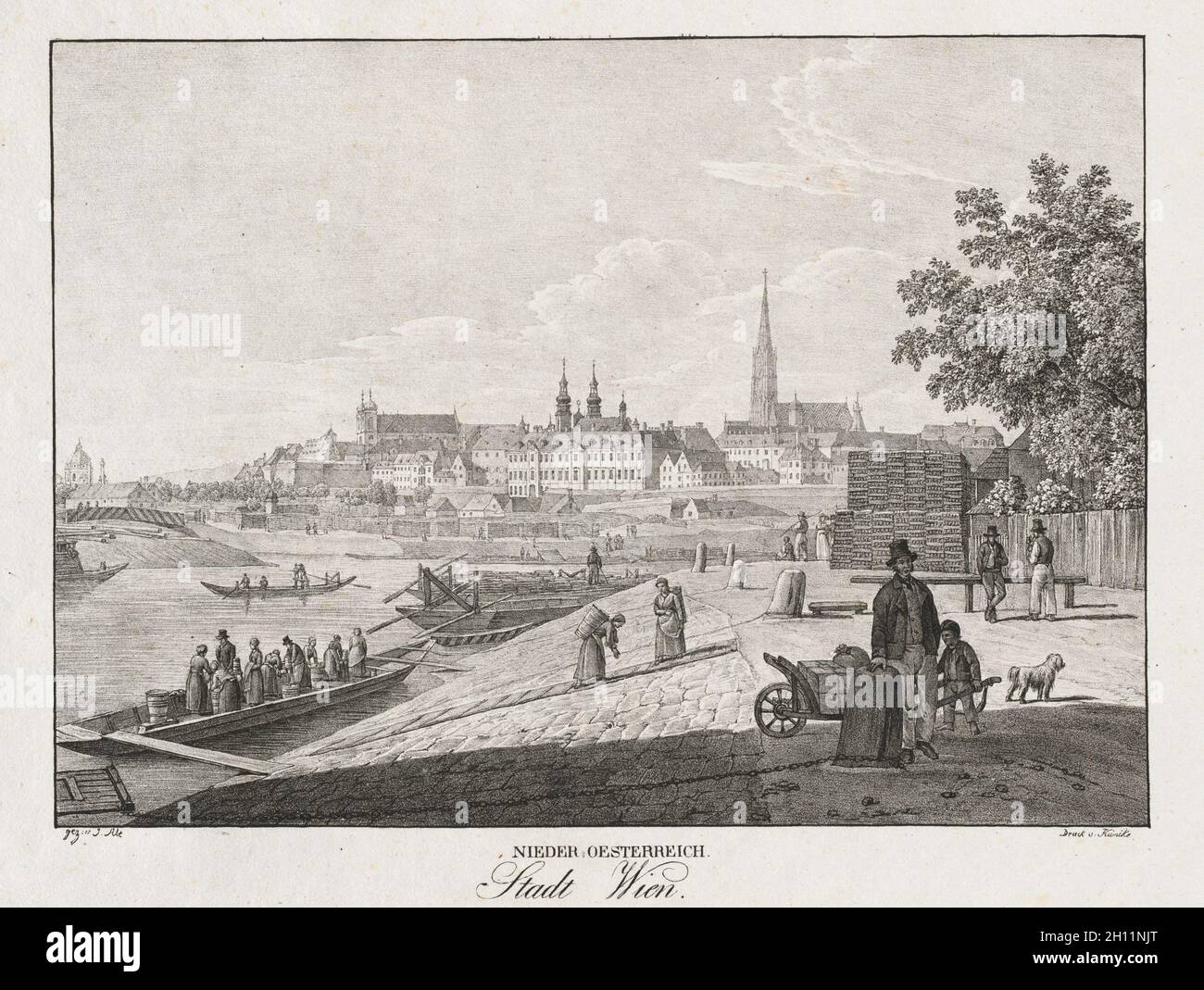 Nieder-oesterreich, Stadt Wien. Jakob Alt (Austrian, 1789-1872 ...