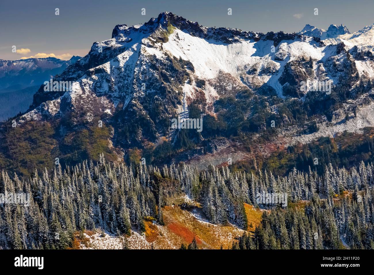 Looking toward Stevens Peak in the Tatoosh Range from the Skyline Trail ...