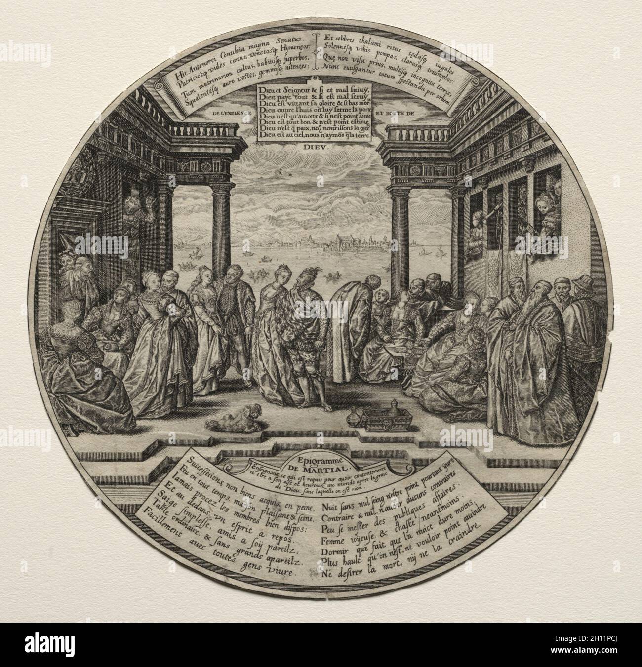The Venetian Ball. Theodor de Bry (Flemish, 1528-1598). Engraving Stock ...
