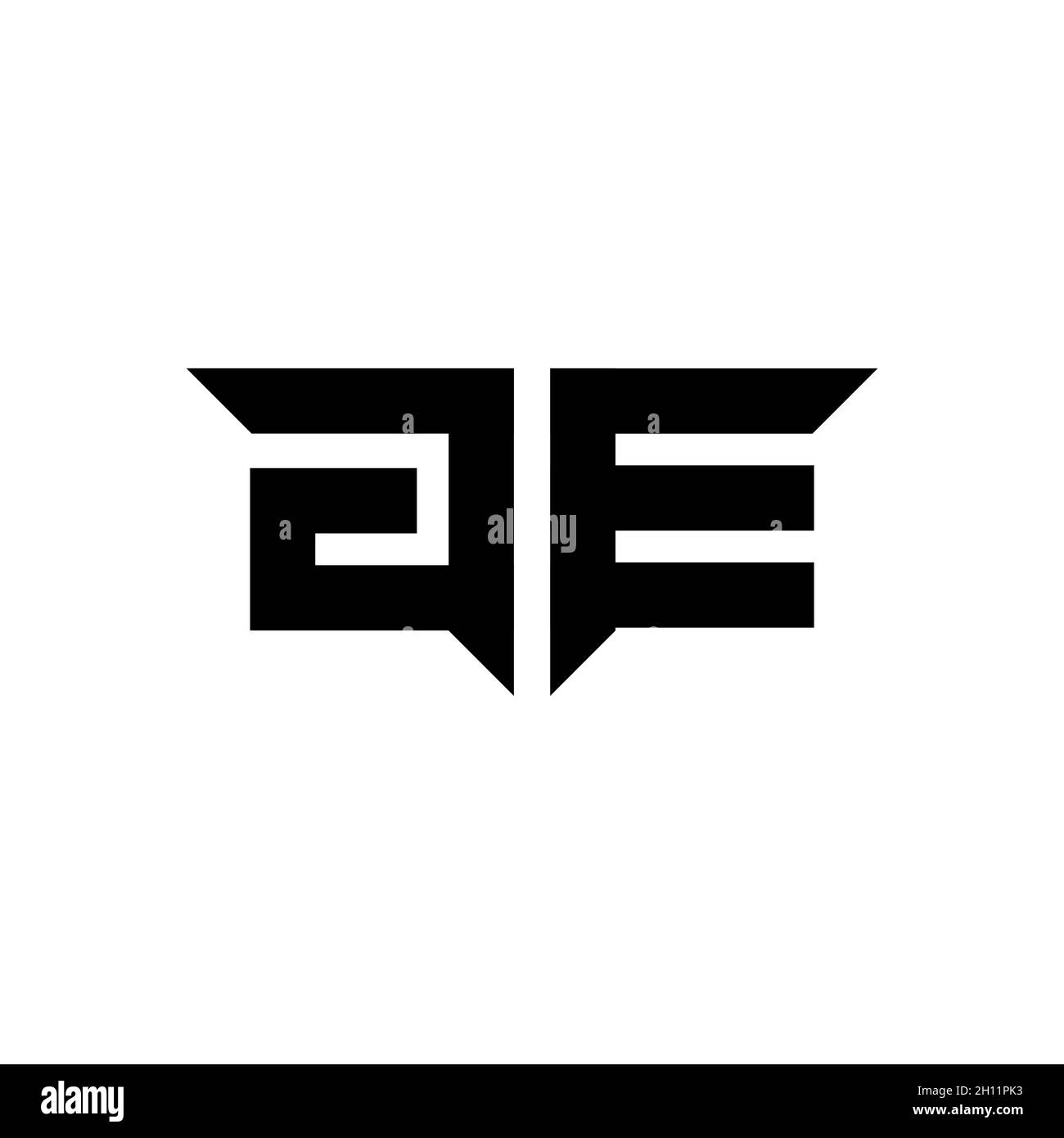 GE Monogram logo letter with simple modern shape style design template ...