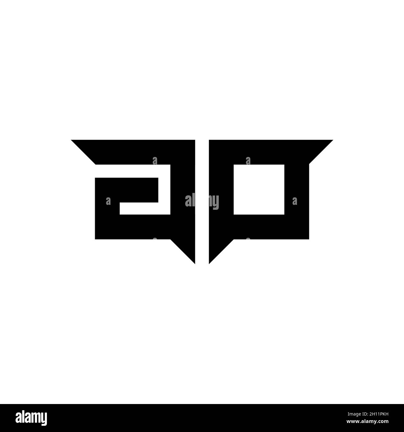 GO Monogram logo letter with simple modern shape style design template ...