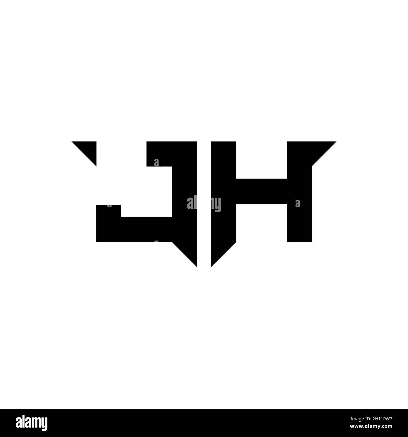 JH Monogram logo letter with simple modern shape style design template ...