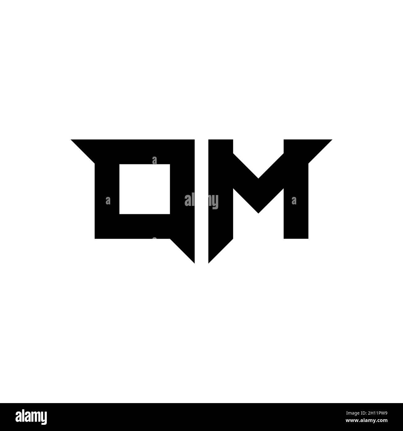 OM Monogram logo letter with simple modern shape style design template ...