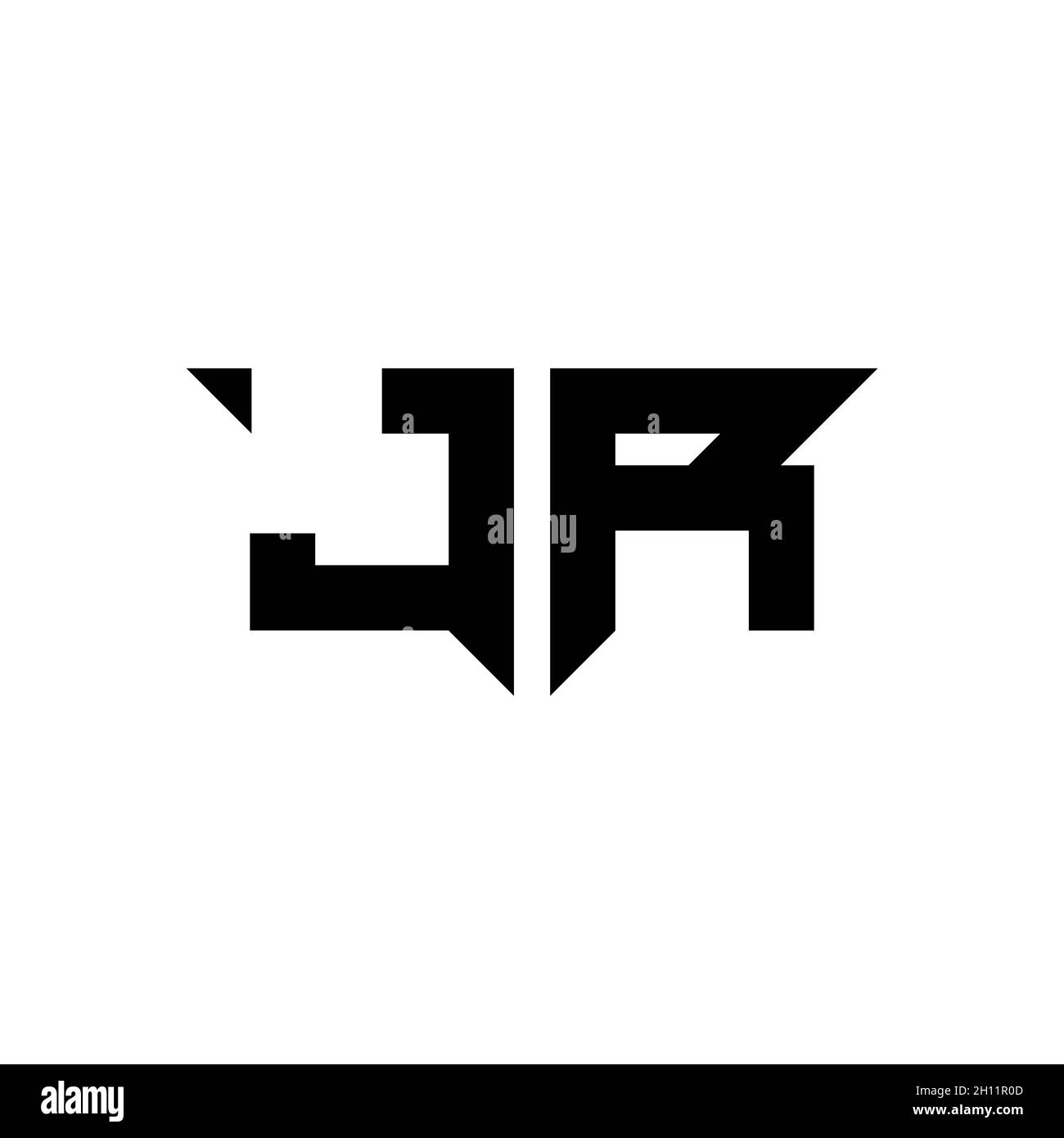 JR Monogram logo letter with simple modern shape style design template ...