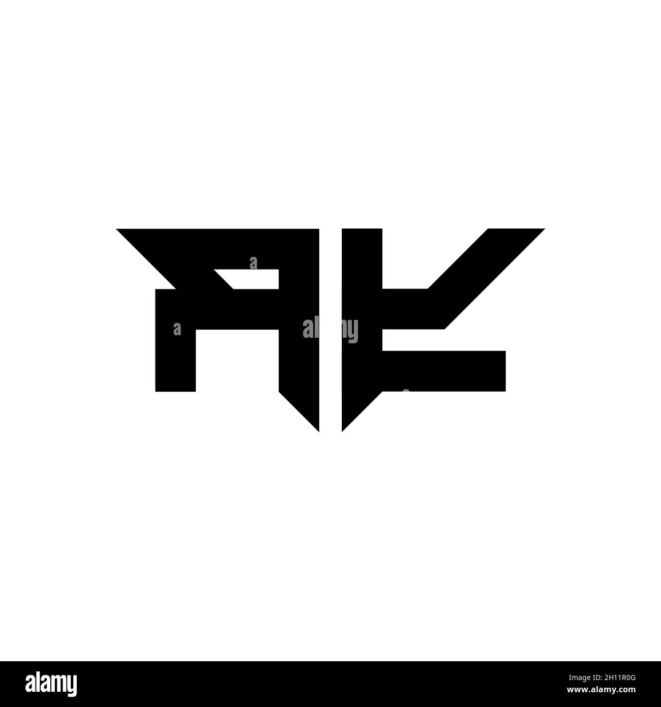 RY Monogram logo letter with simple modern shape style design template vector isolated on white ...