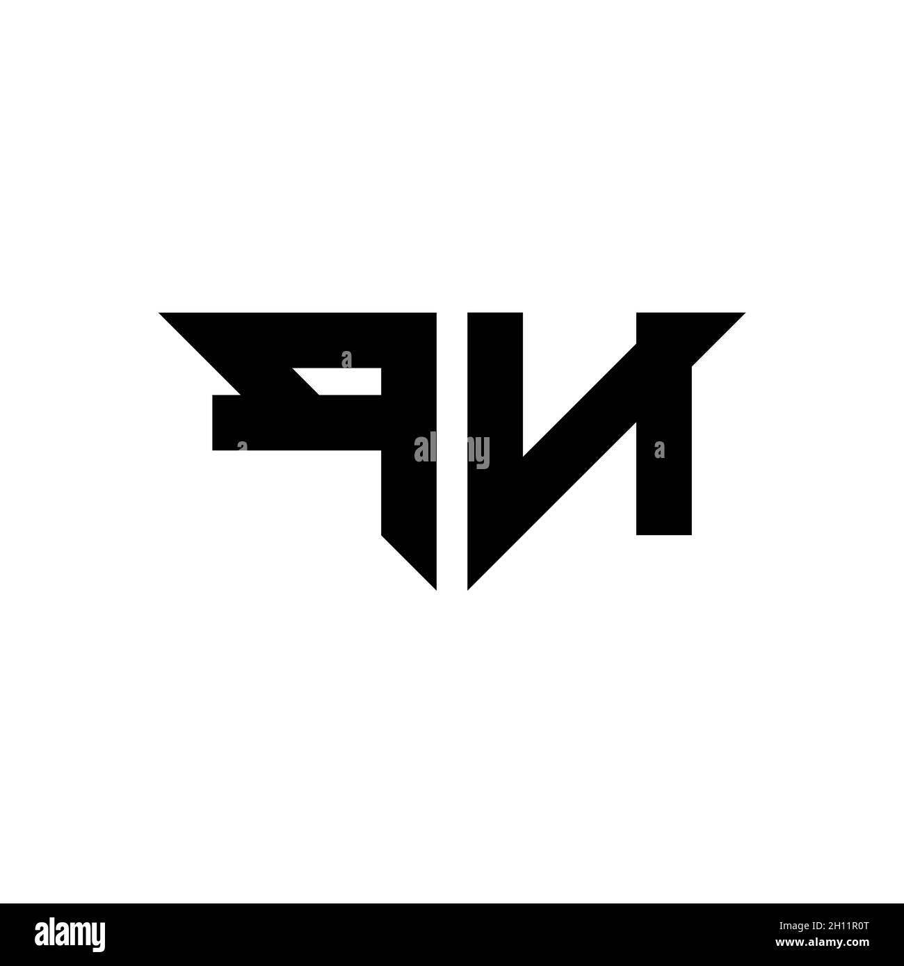 PN Monogram logo letter with simple modern shape style design template ...