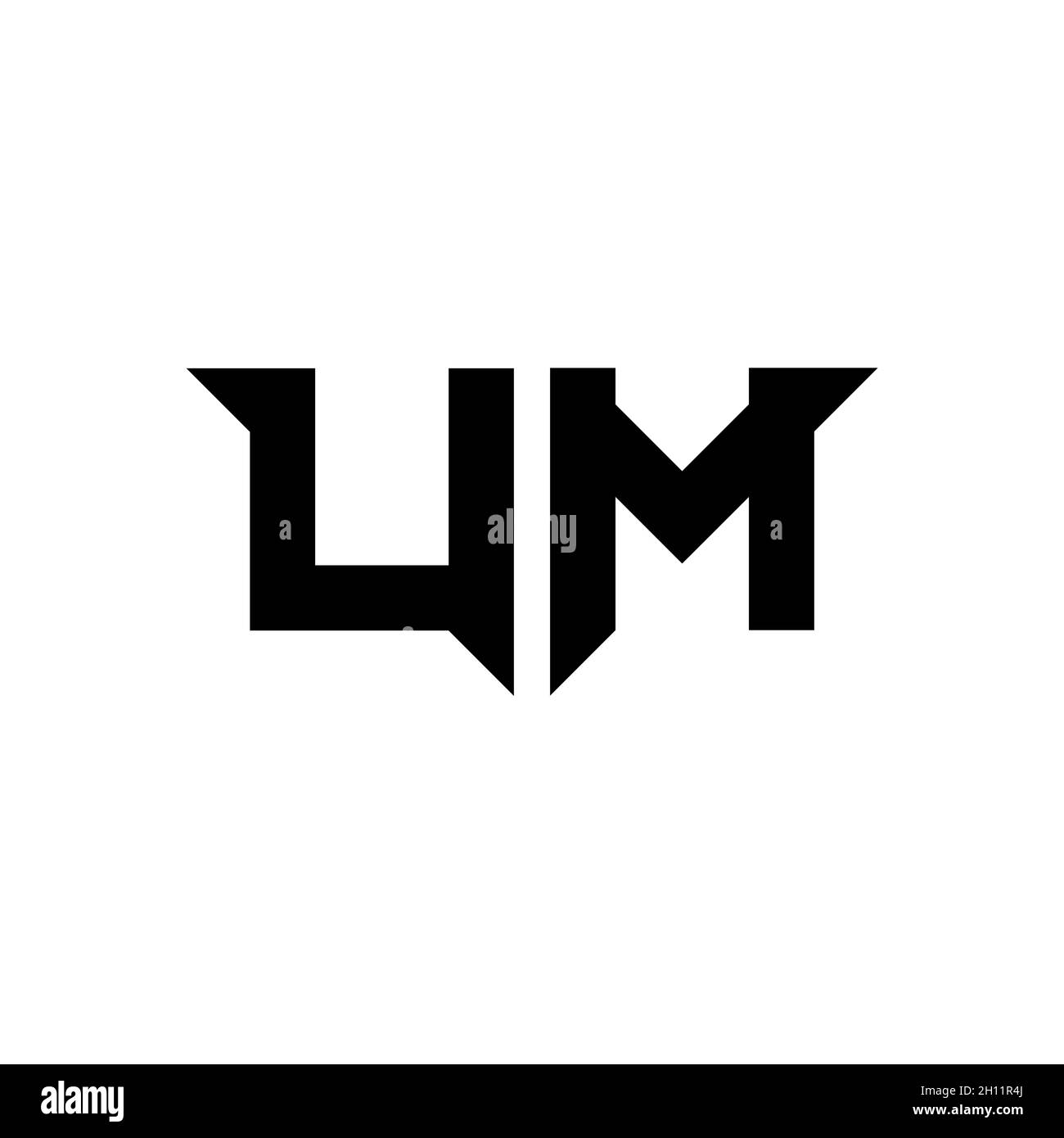 UM Monogram logo letter with simple modern shape style design template ...