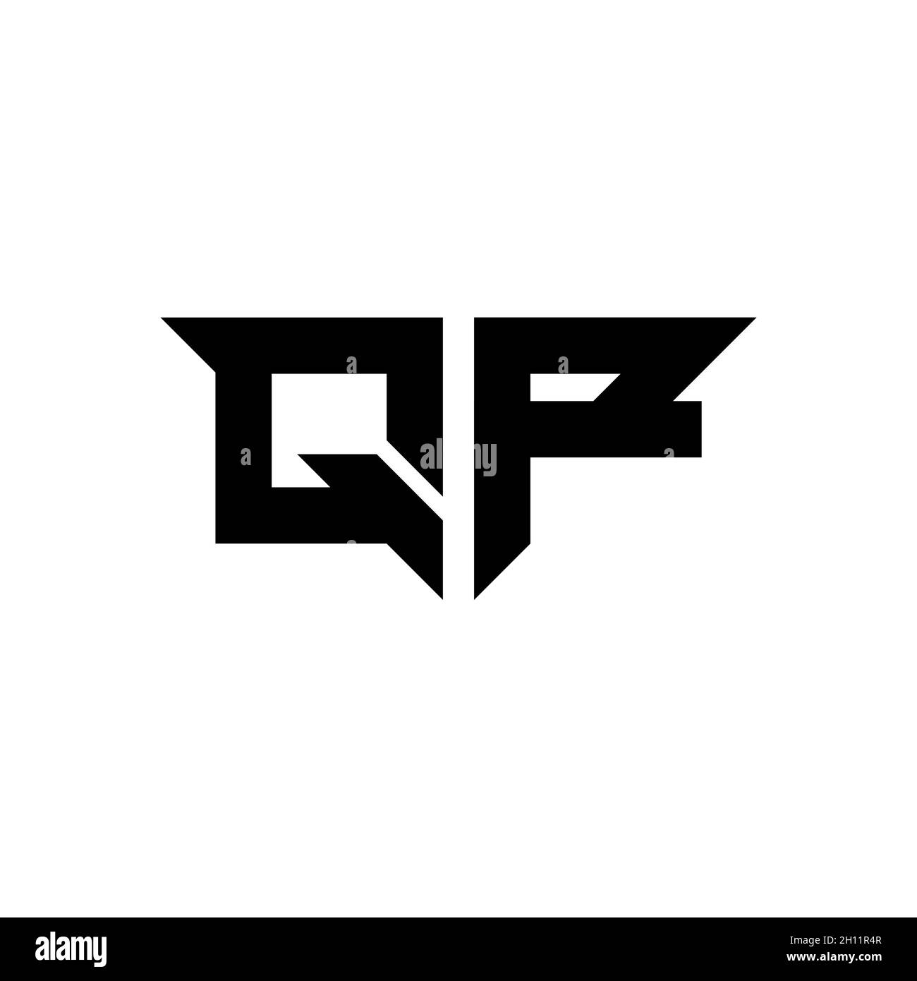 QP Monogram logo letter with simple modern shape style design template ...