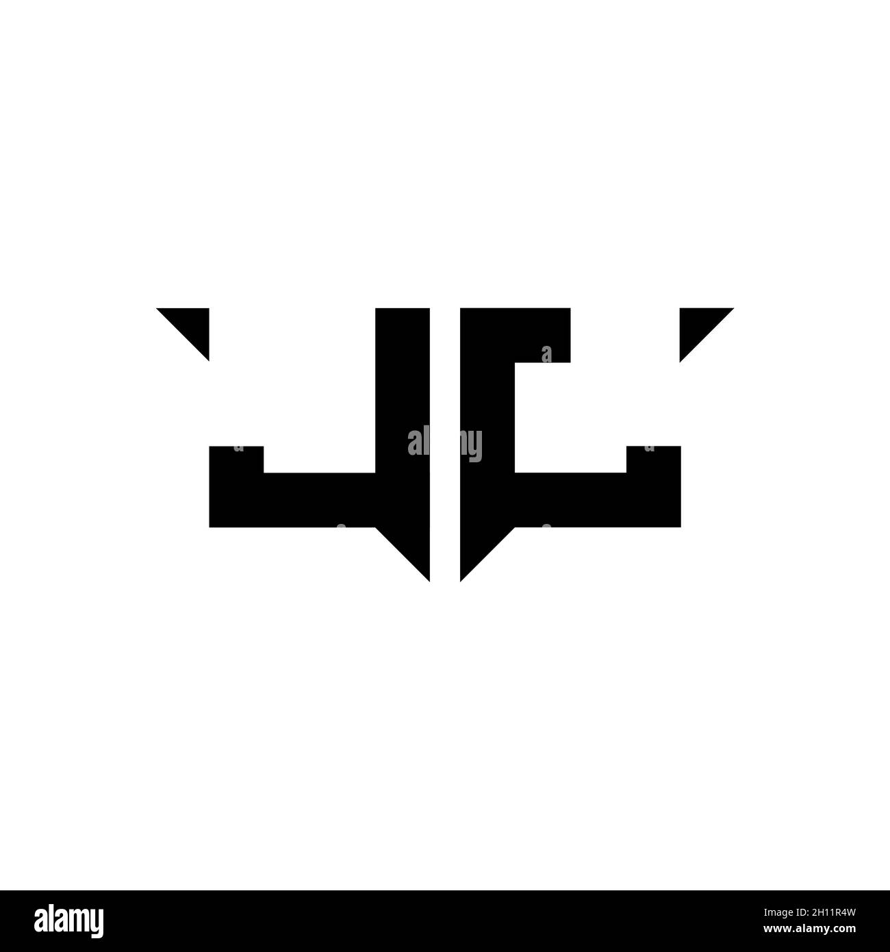 LJ Monogram logo letter with simple modern shape style design template ...