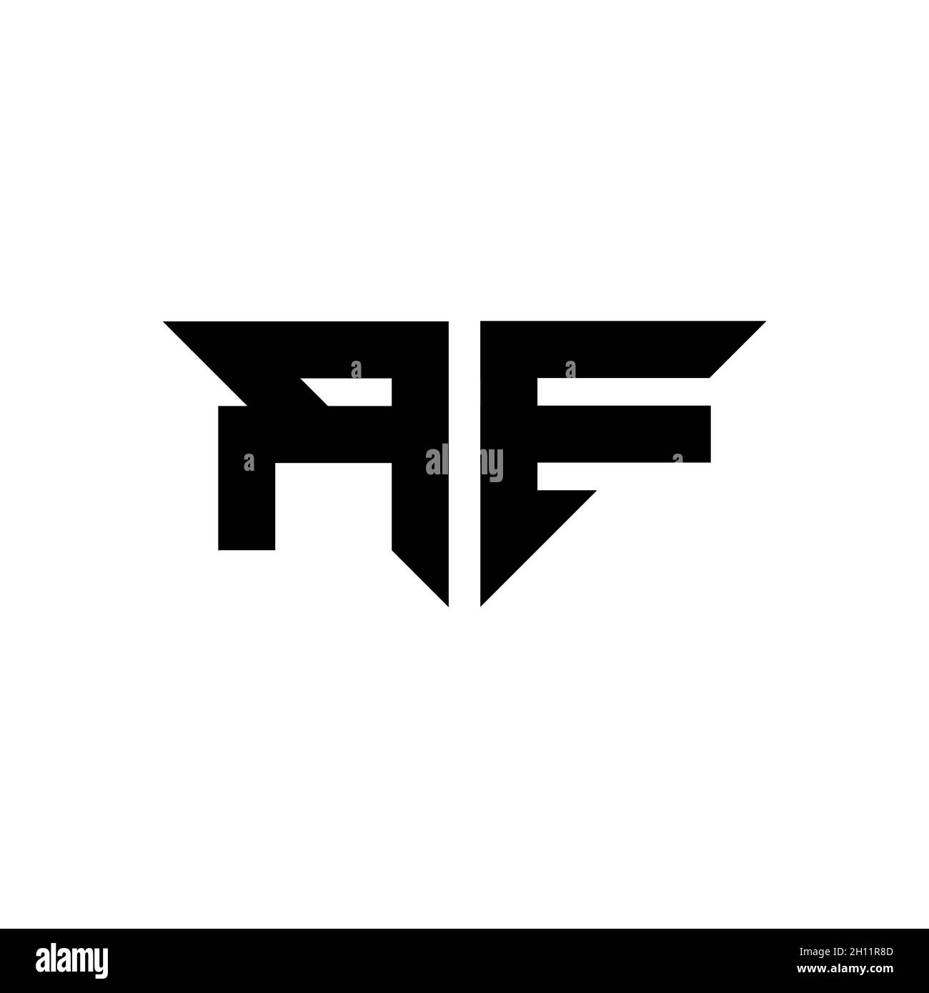 RF Monogram logo letter with simple modern shape style design template ...
