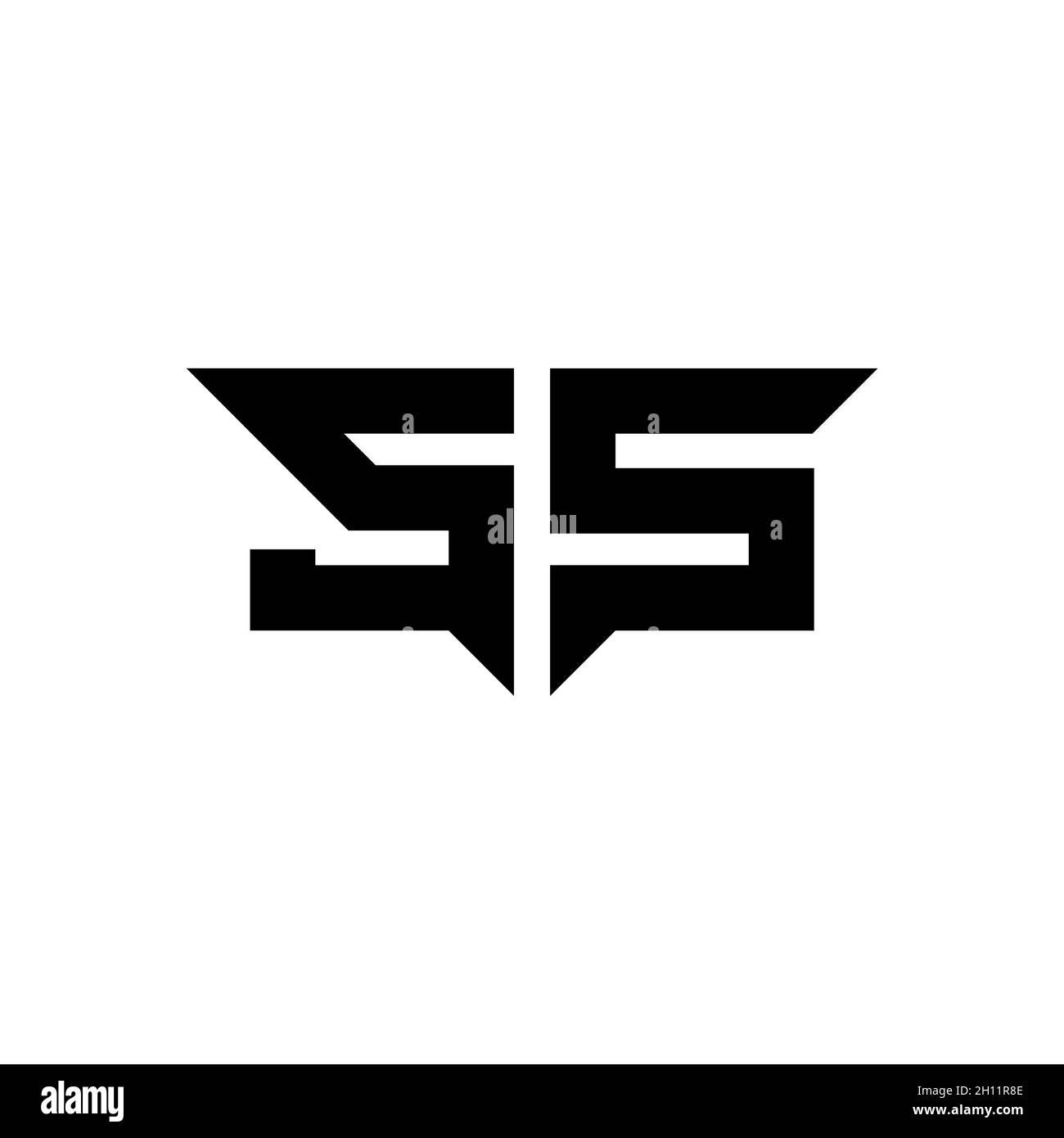 SS Monogram logo letter with simple modern shape style design template ...