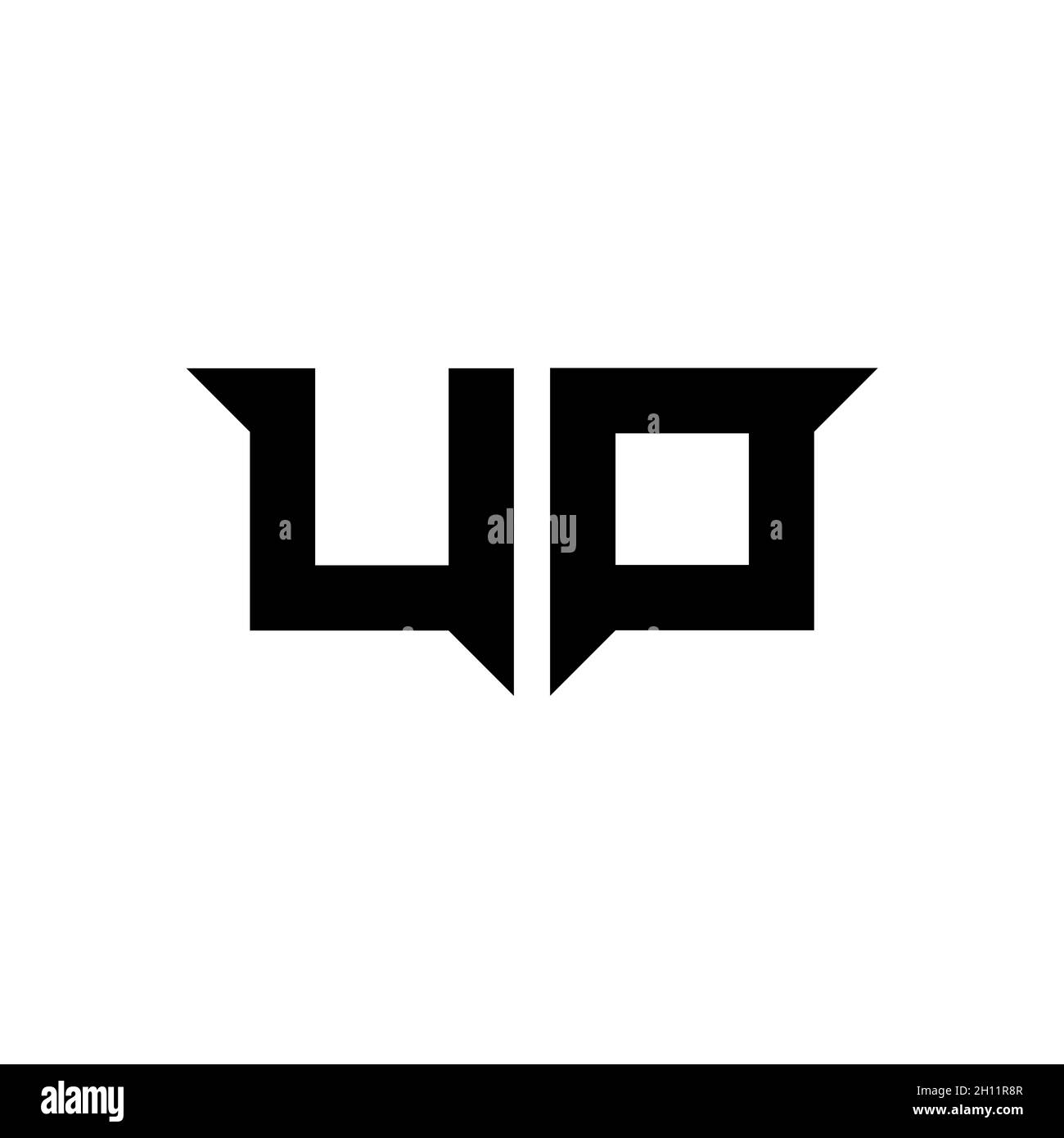 UO Monogram logo letter with simple modern shape style design template ...