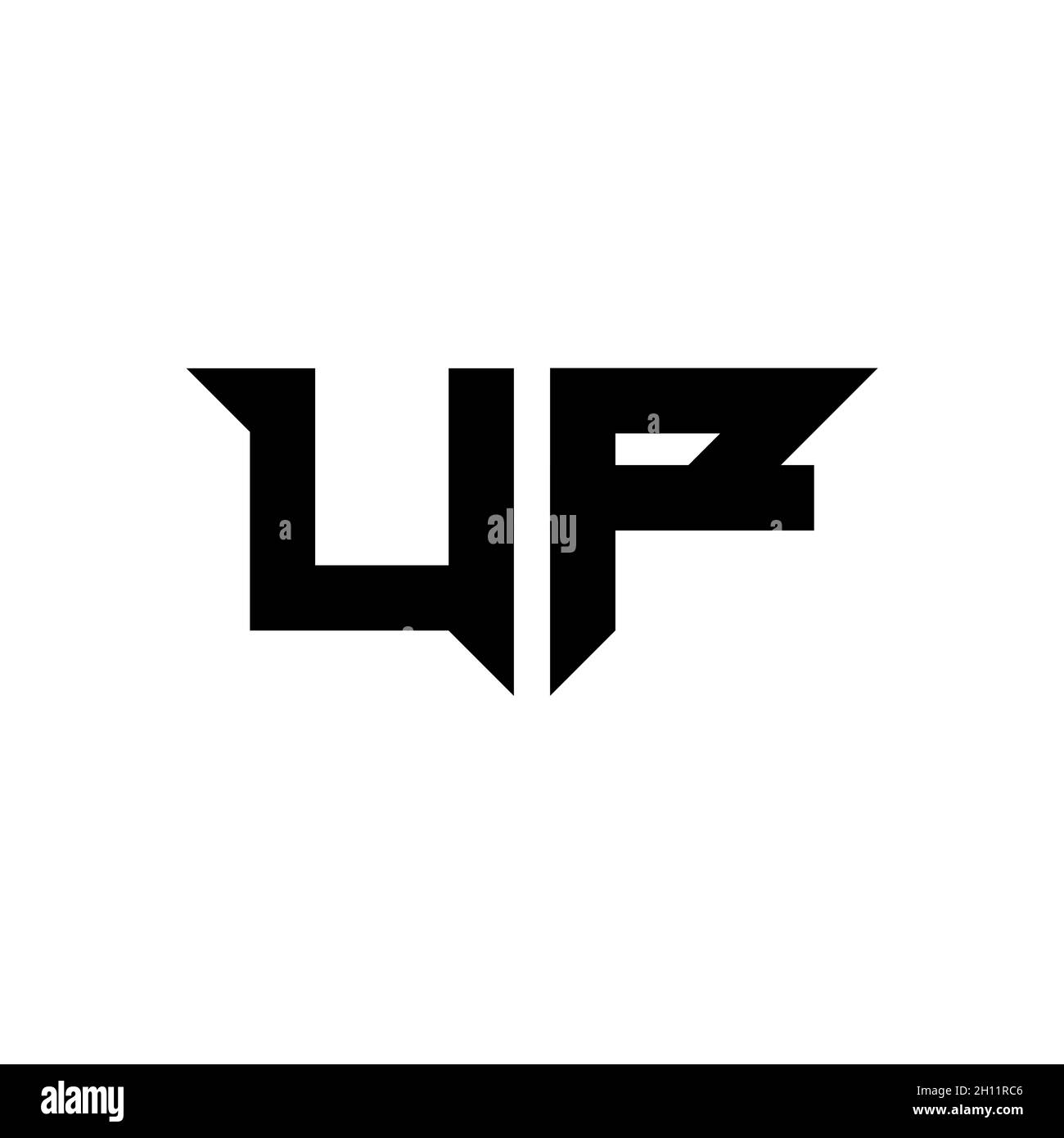 UP Monogram logo letter with simple modern shape style design template ...