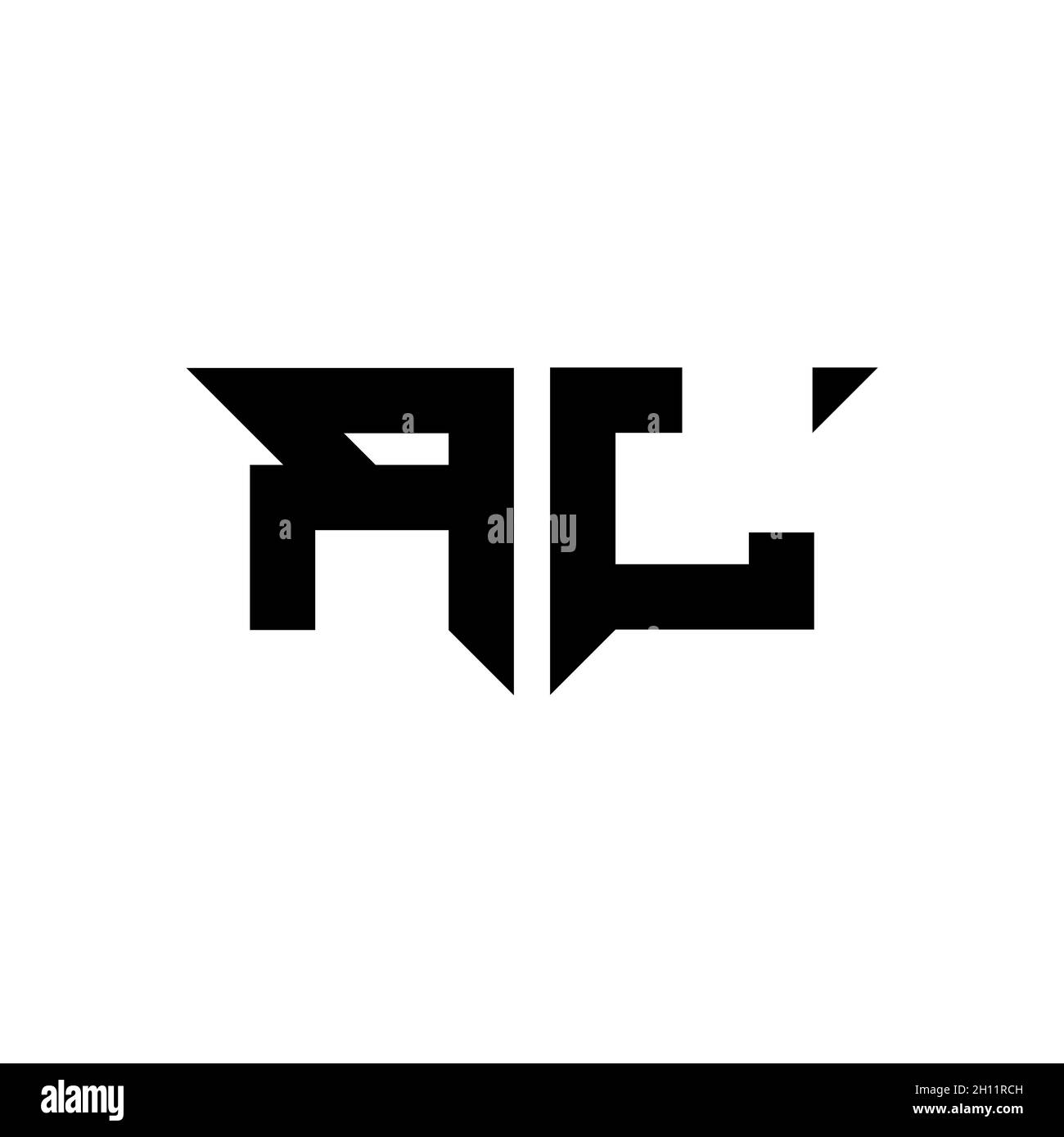 RJ Monogram logo letter with simple modern shape style design template ...