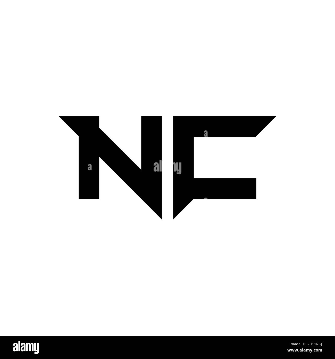 NC Monogram logo letter with simple modern shape style design template ...