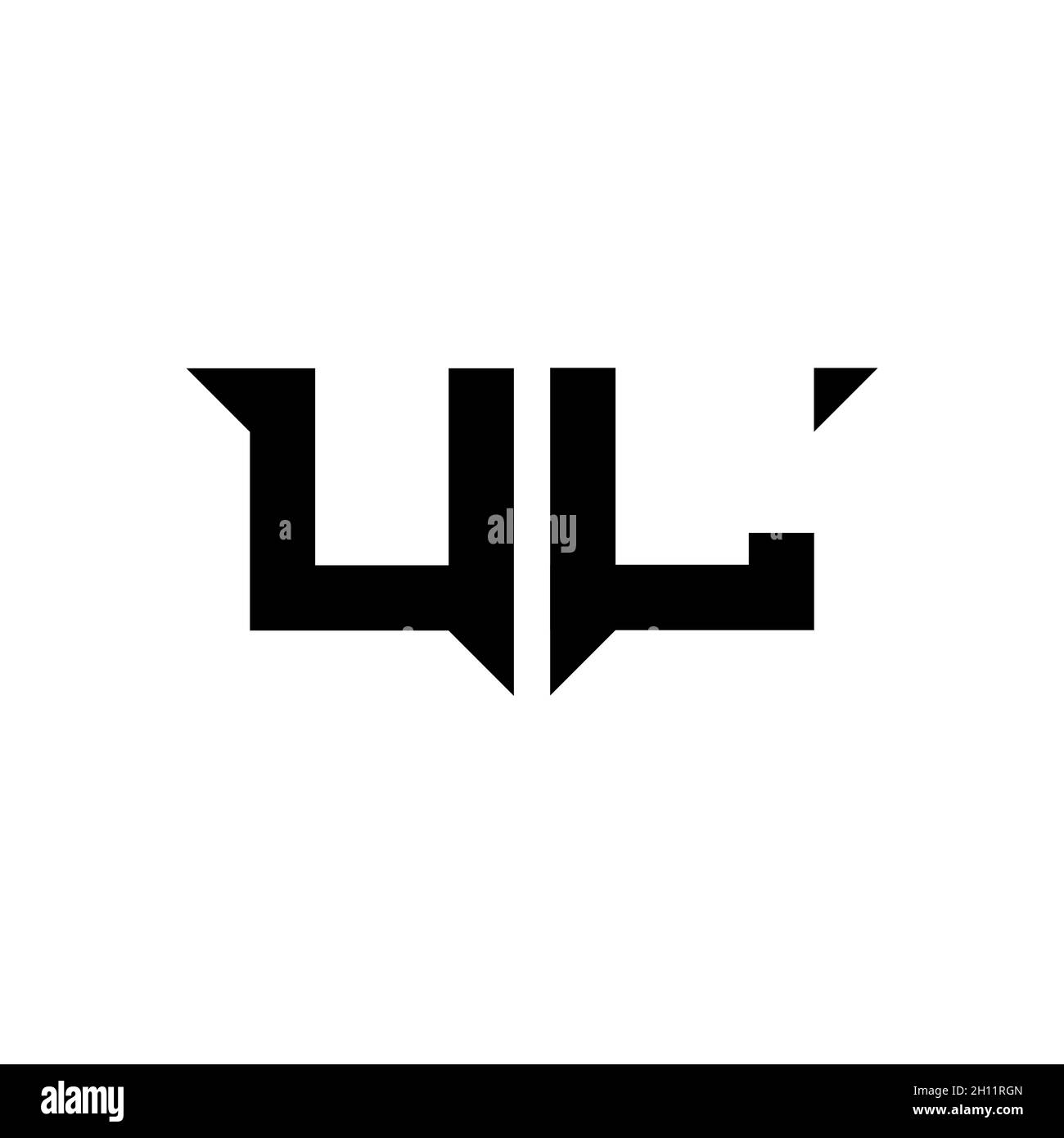 UL Monogram logo letter with simple modern shape style design template ...