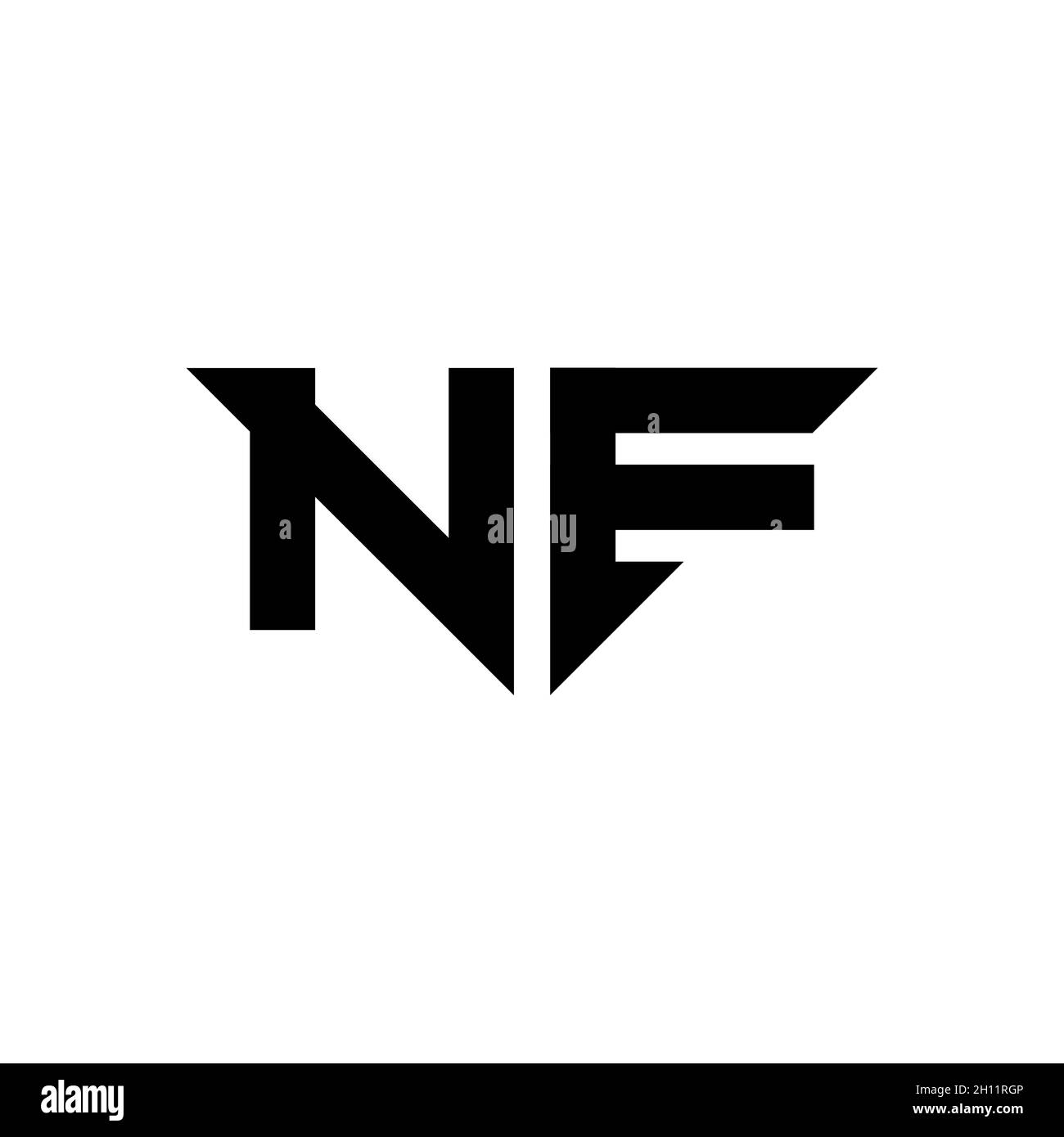 Nf initials logo Black and White Stock Photos & Images - Alamy