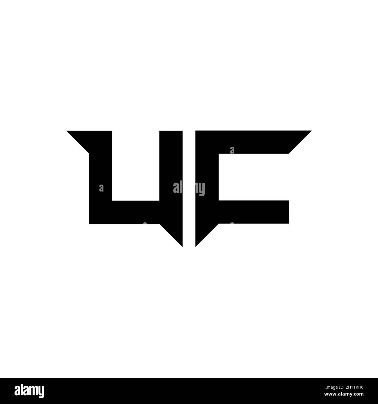 UC Monogram logo letter with simple modern shape style design template ...