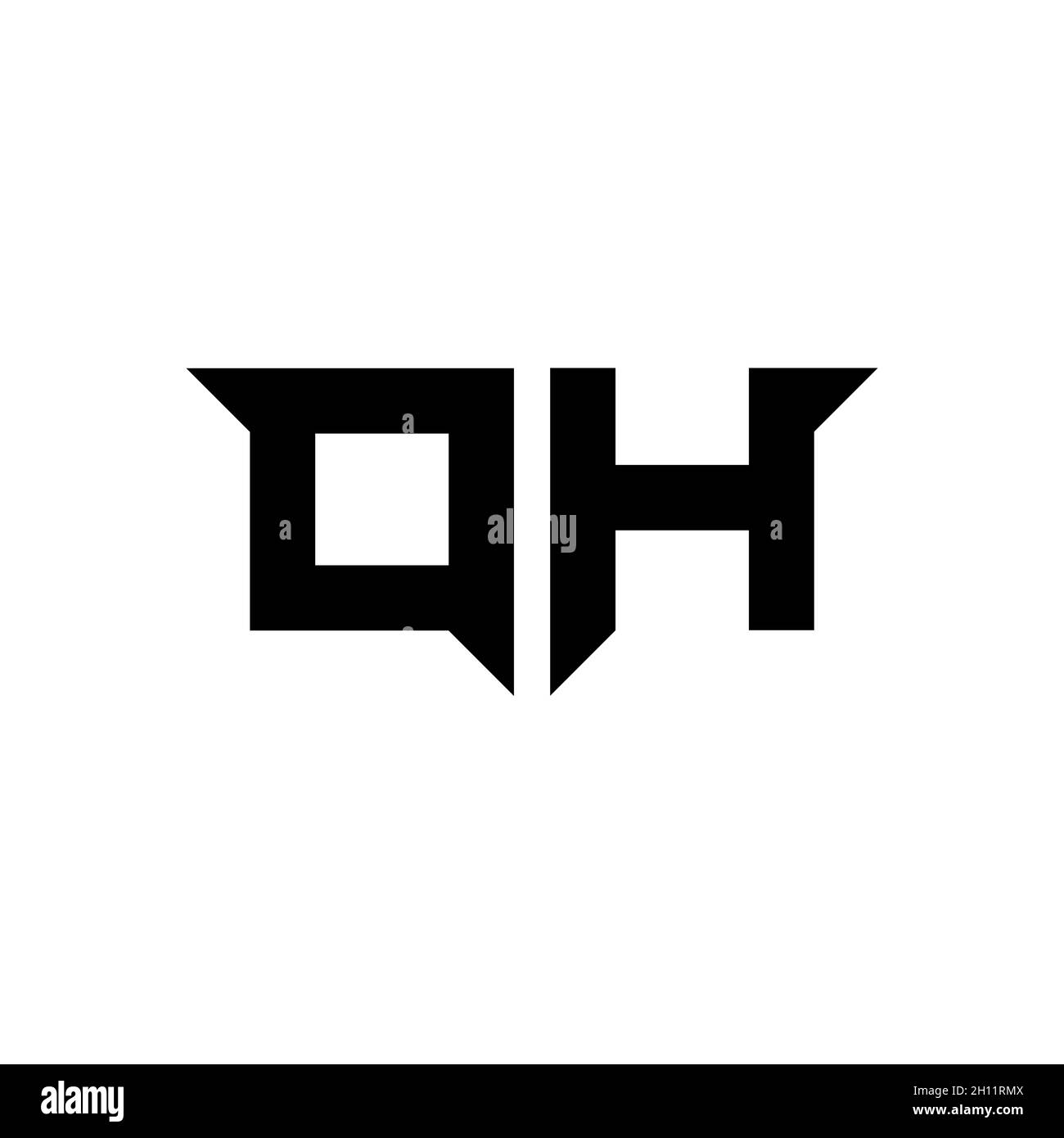 OH Monogram logo letter with simple modern shape style design template ...