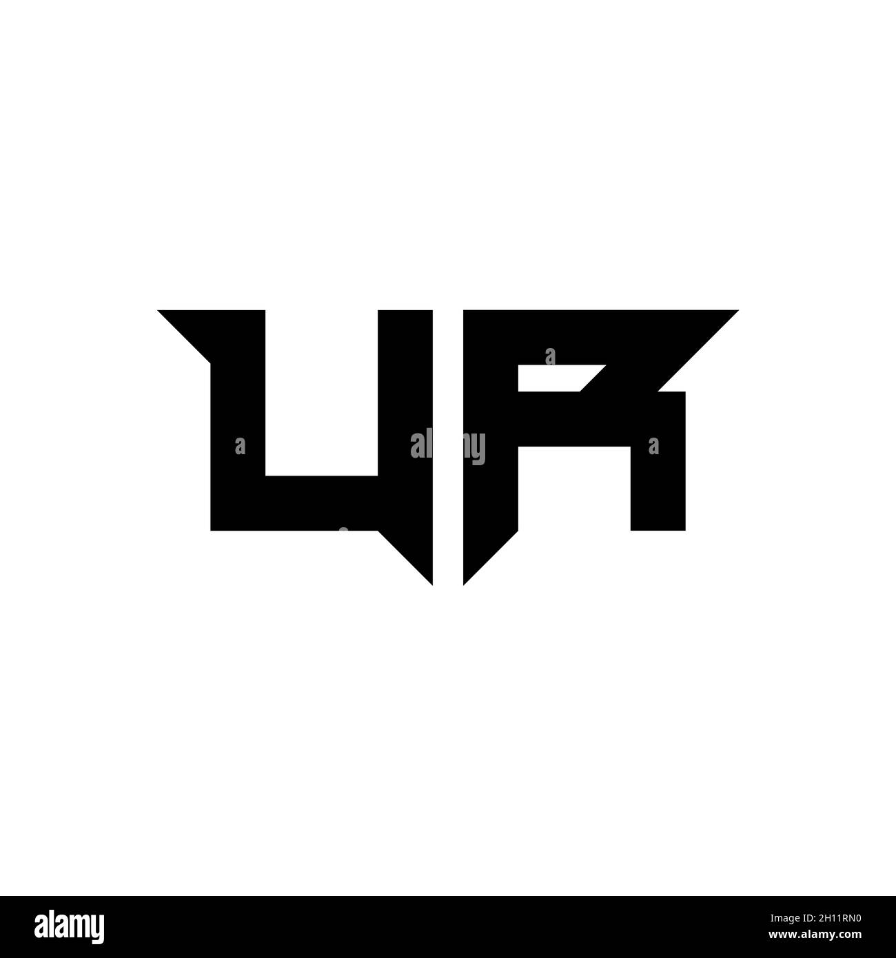 UR Monogram logo letter with simple modern shape style design template ...