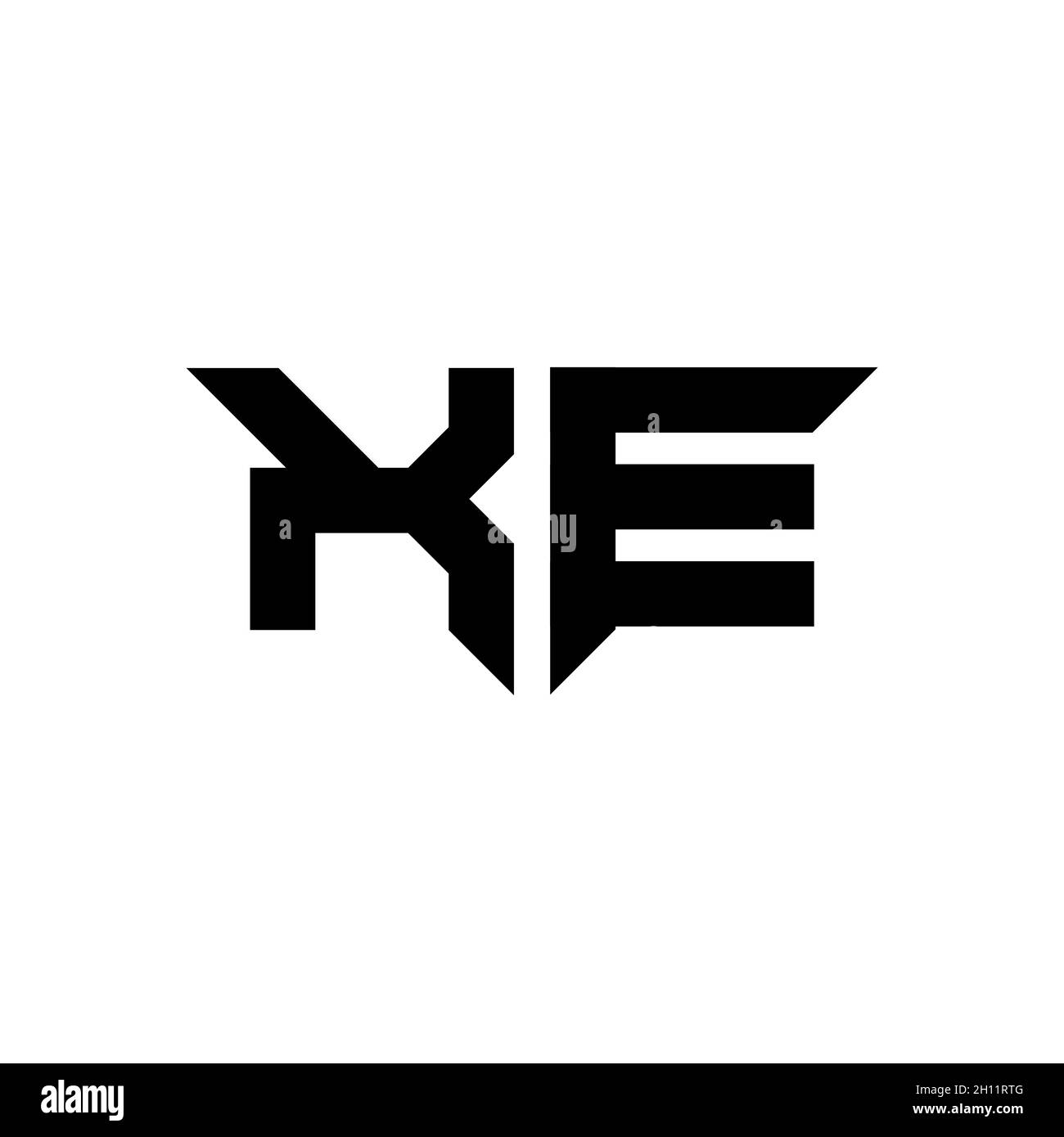 XE Monogram logo letter with simple modern shape style design template ...