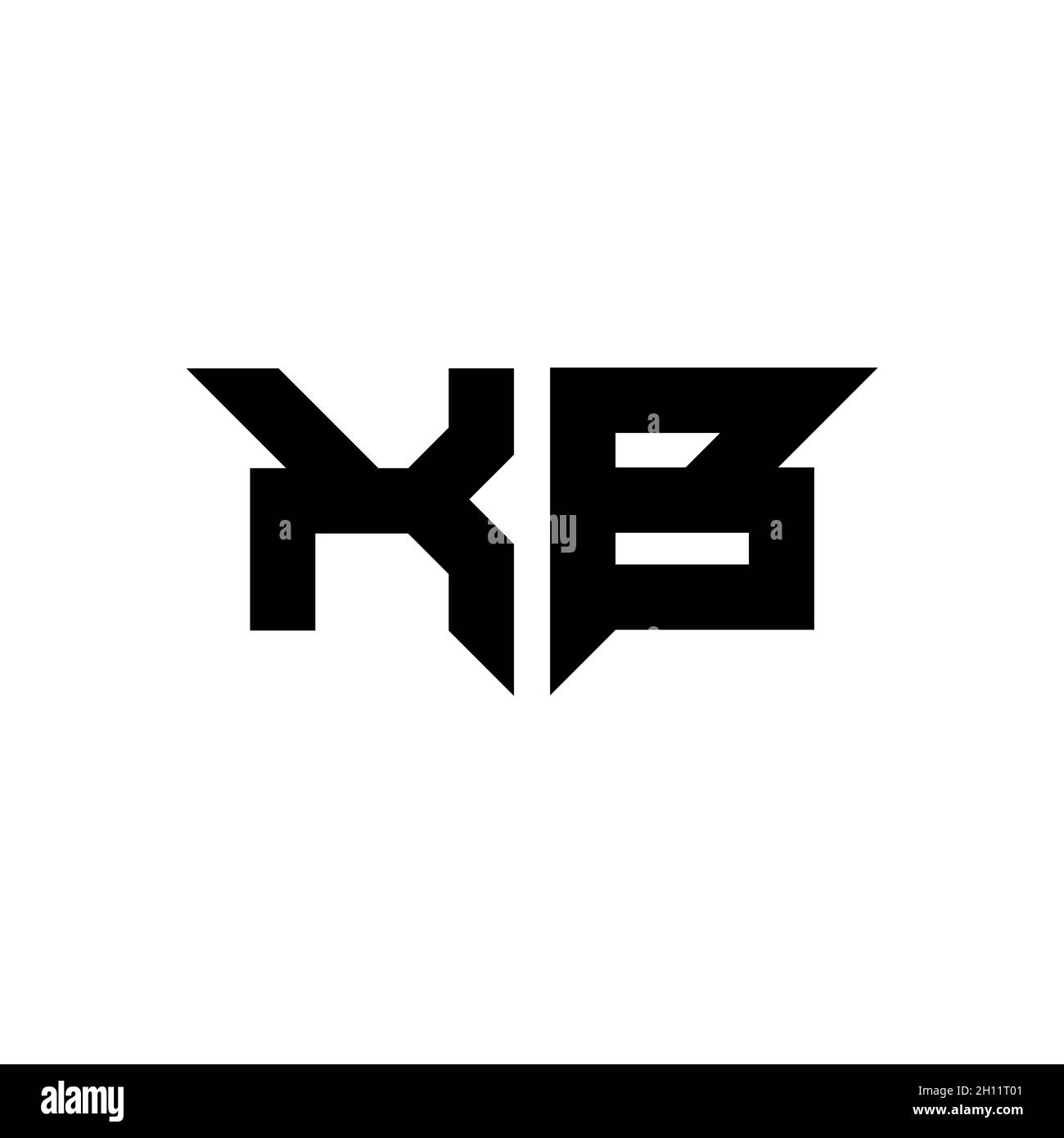 XB Monogram logo letter with simple modern shape style design template ...