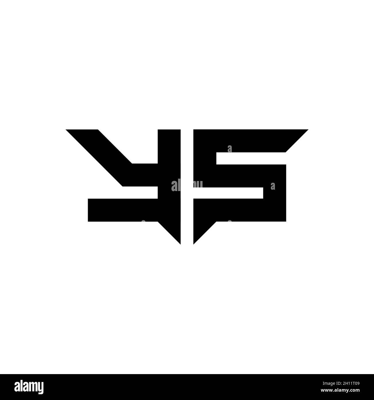 YS Monogram logo letter with simple modern shape style design template vector isolated on white ...