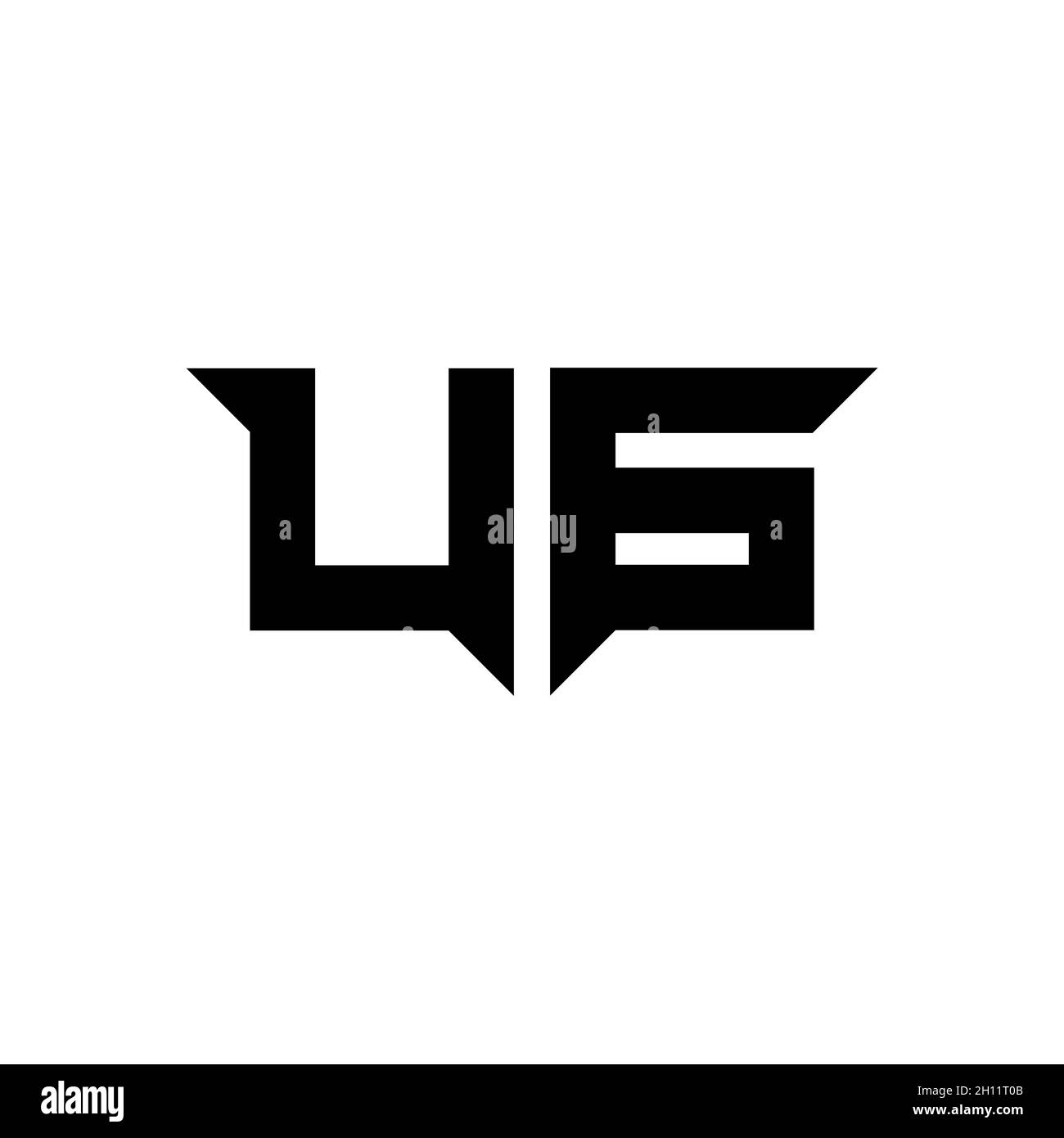 UA Monogram logo letter with simple modern shape style design template ...