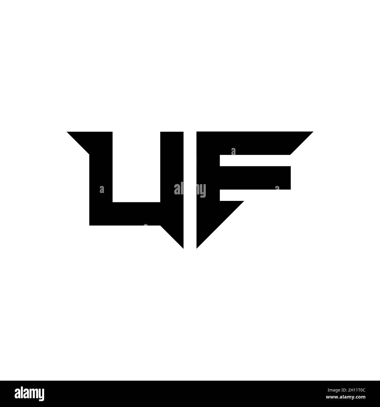 UF Monogram logo letter with simple modern shape style design template ...