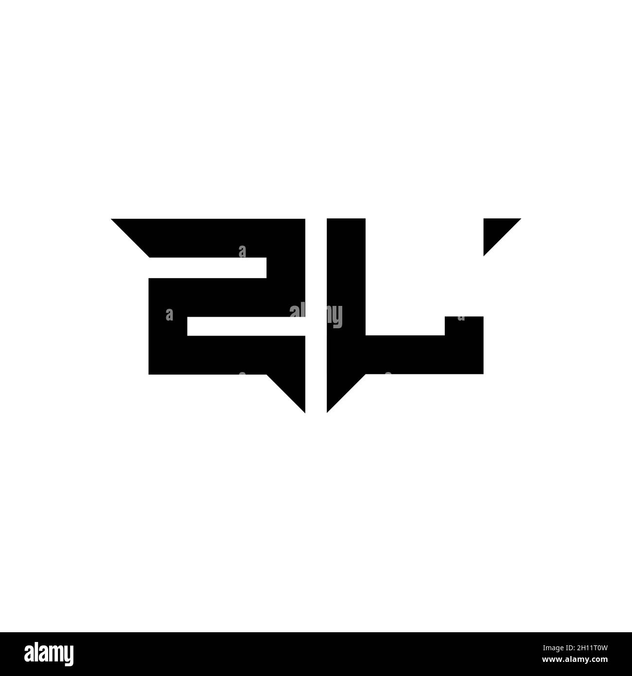 ZL Monogram logo letter with simple modern shape style design template ...