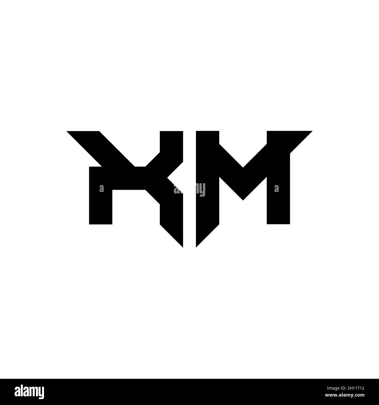 XM Monogram logo letter with simple modern shape style design template ...