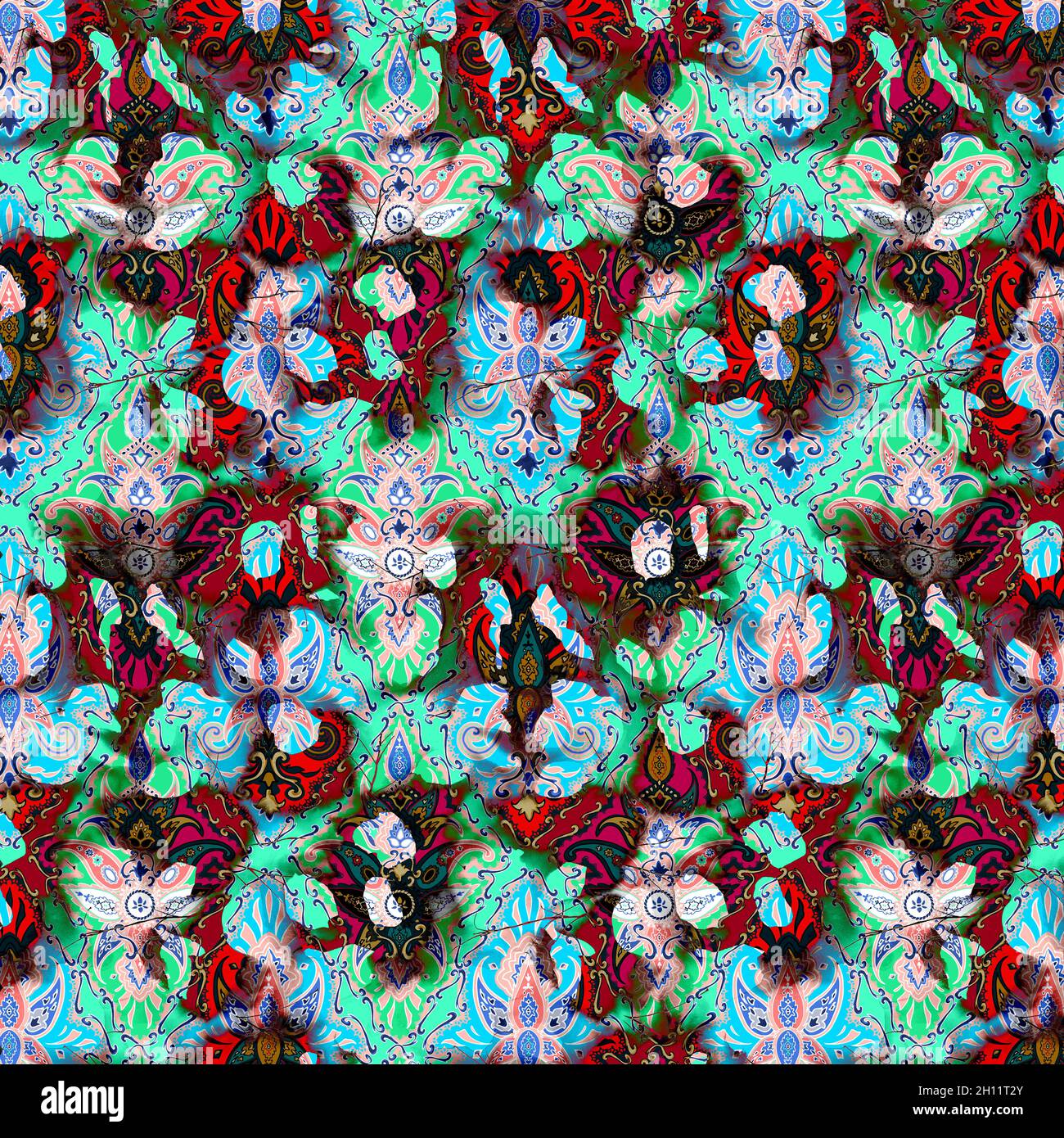 Fashion fabric print patterns, dress designs Stock Photo - Alamy