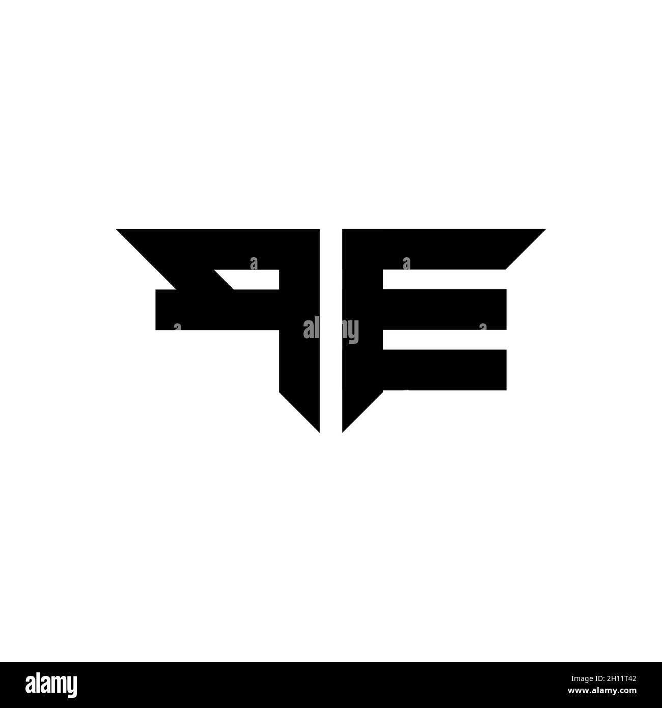 PE Monogram logo letter with simple modern shape style design template ...