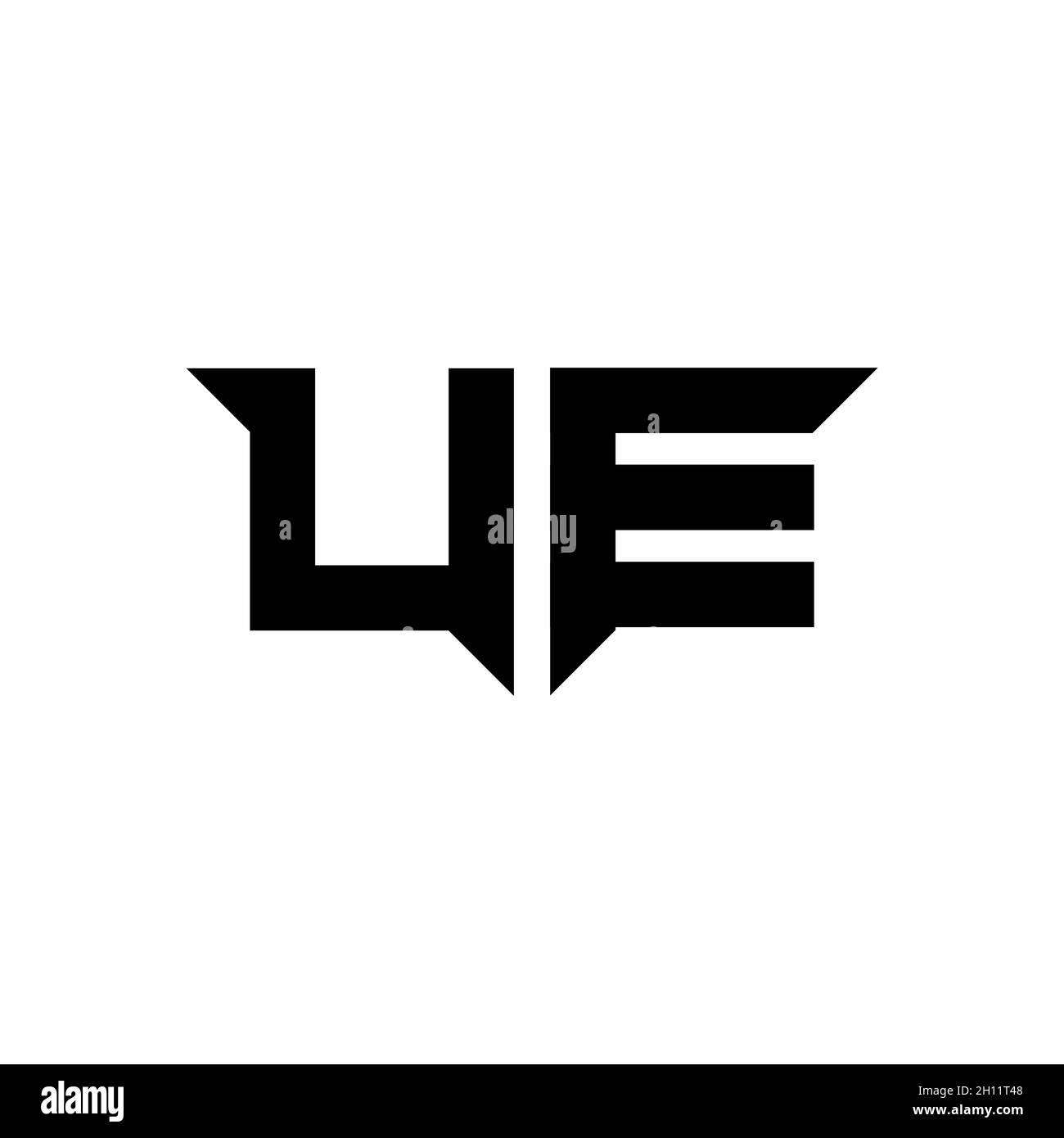 UE Monogram logo letter with simple modern shape style design template ...