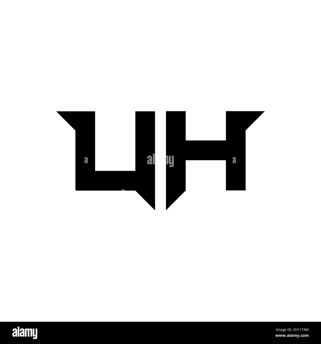 UH Monogram logo letter with simple modern shape style design template ...