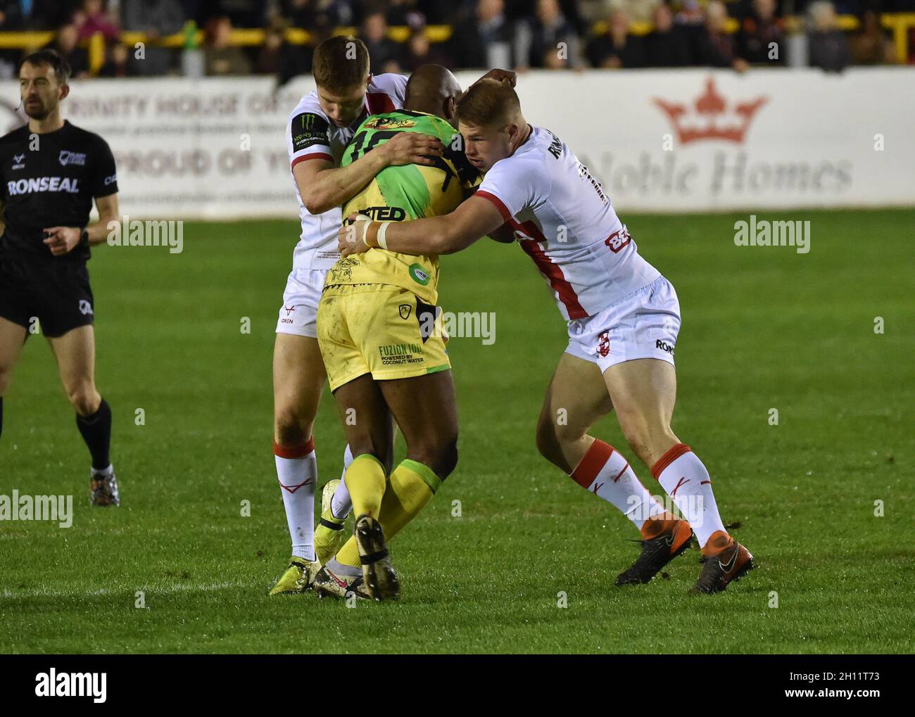Castleford, UK. 15th Oct, 2021. during the England knights V Jamaica at ...