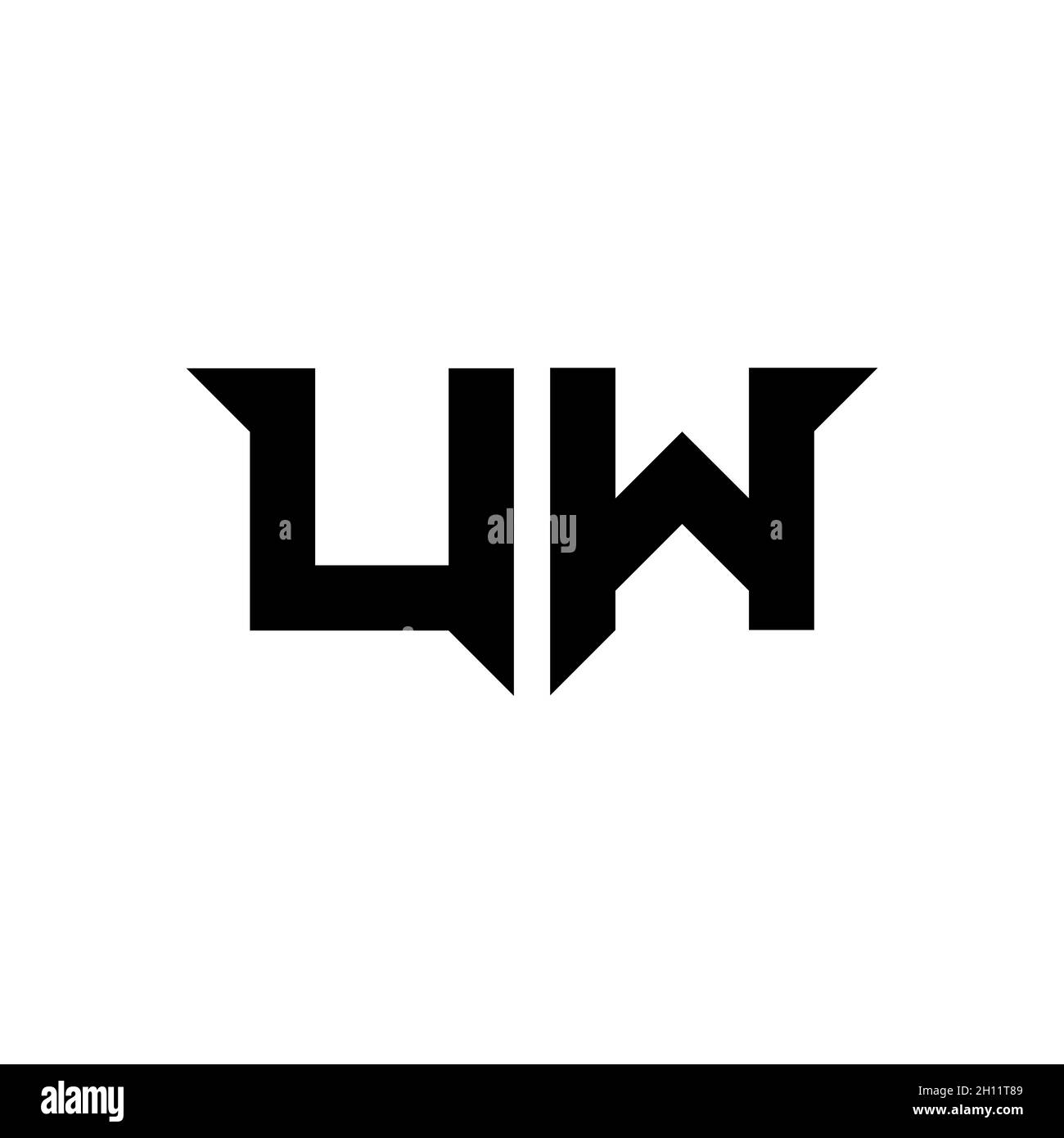 UW Monogram logo letter with simple modern shape style design template ...