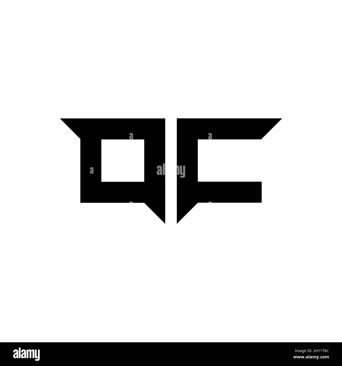 OC Monogram logo letter with simple modern shape style design template ...