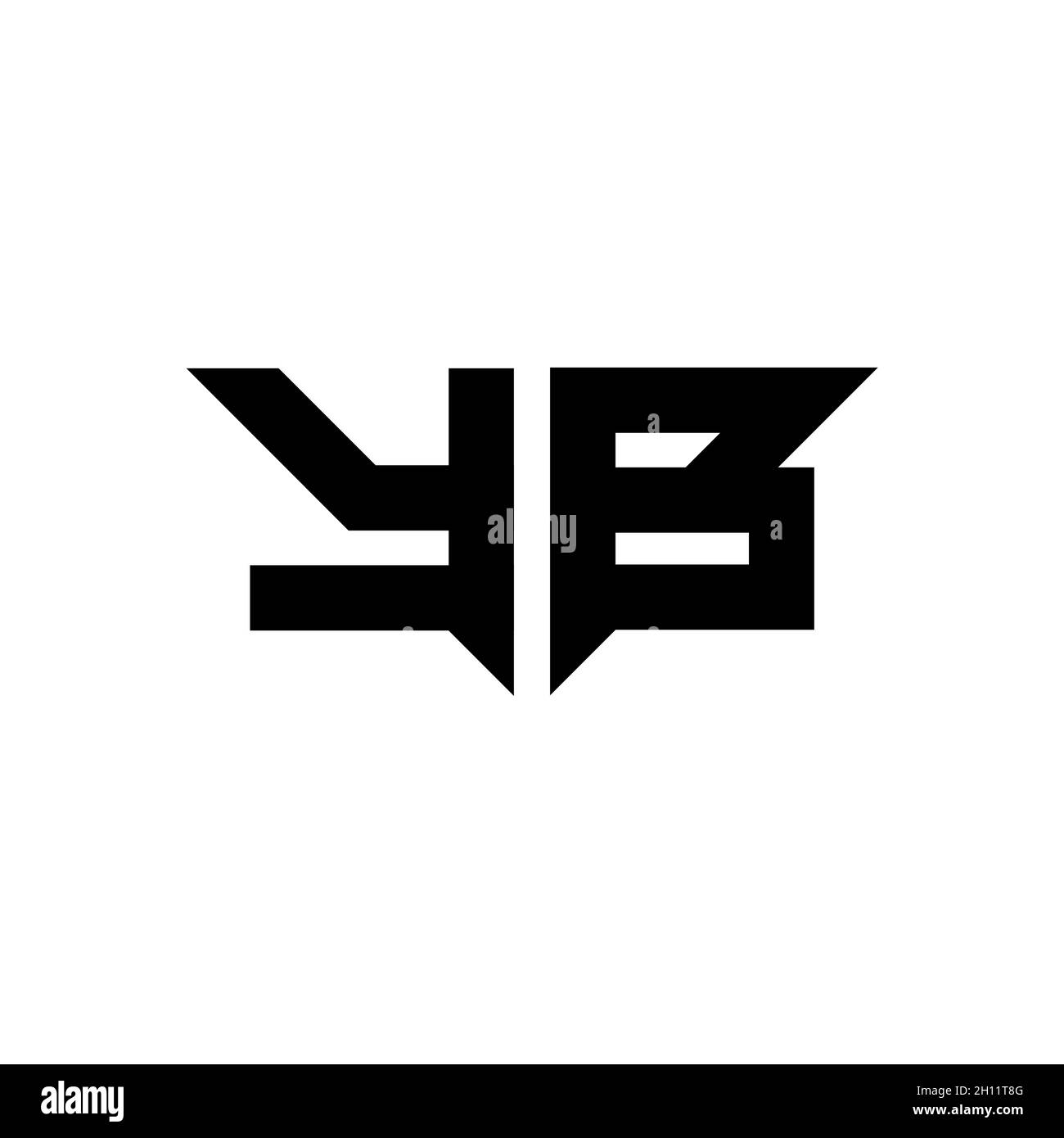YB Monogram logo letter with simple modern shape style design template ...