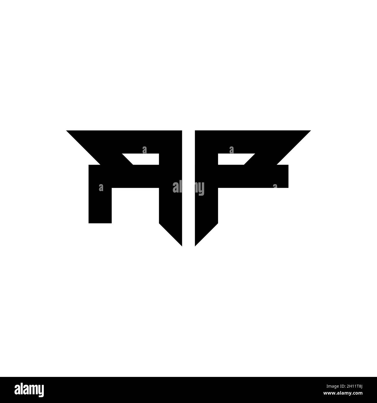 RP Monogram logo letter with simple modern shape style design template ...