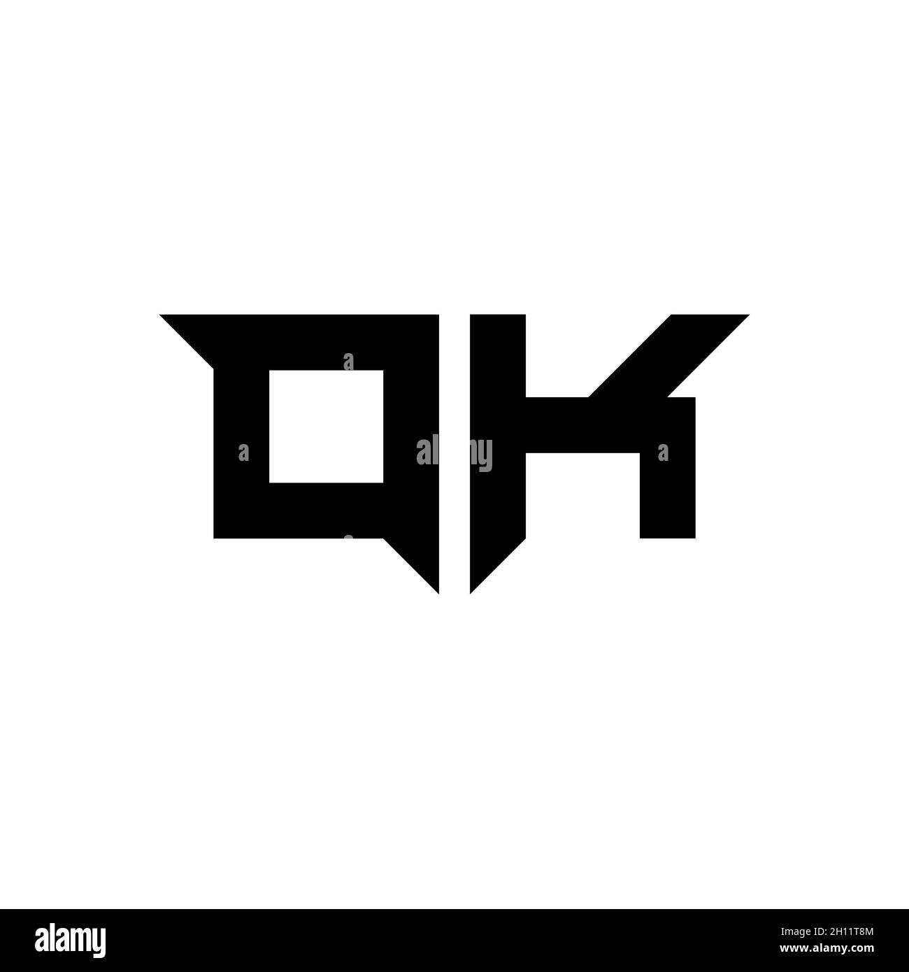 OK Monogram logo letter with simple modern shape style design template ...