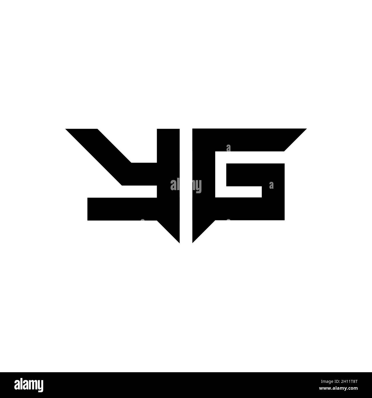 YG Monogram logo letter with simple modern shape style design template ...
