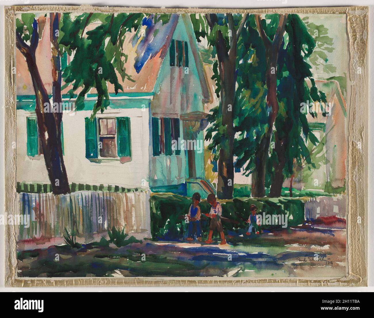 High Noon, 1924. Paul Shively (American, 1897-1987). Watercolor Stock ...