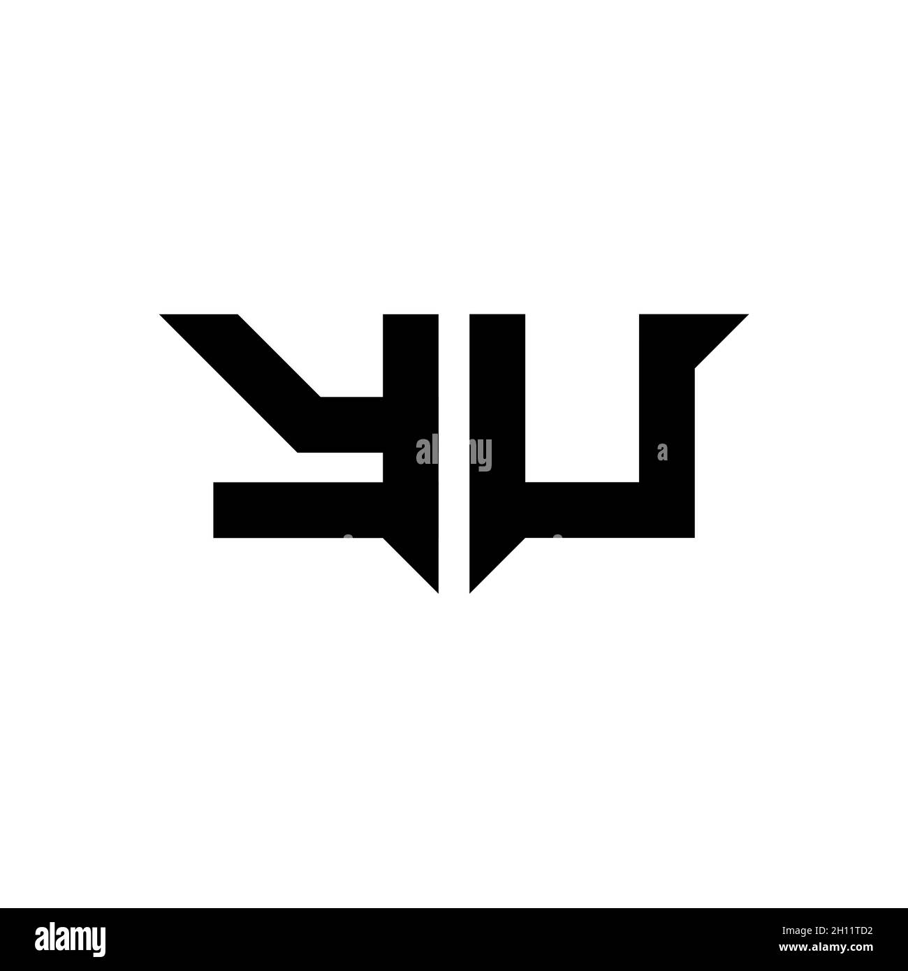 YU Monogram logo letter with simple modern shape style design template ...