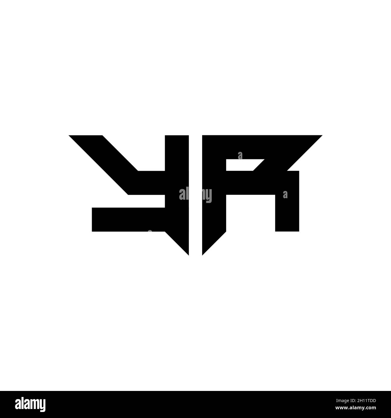 YR Monogram logo letter with simple modern shape style design template ...