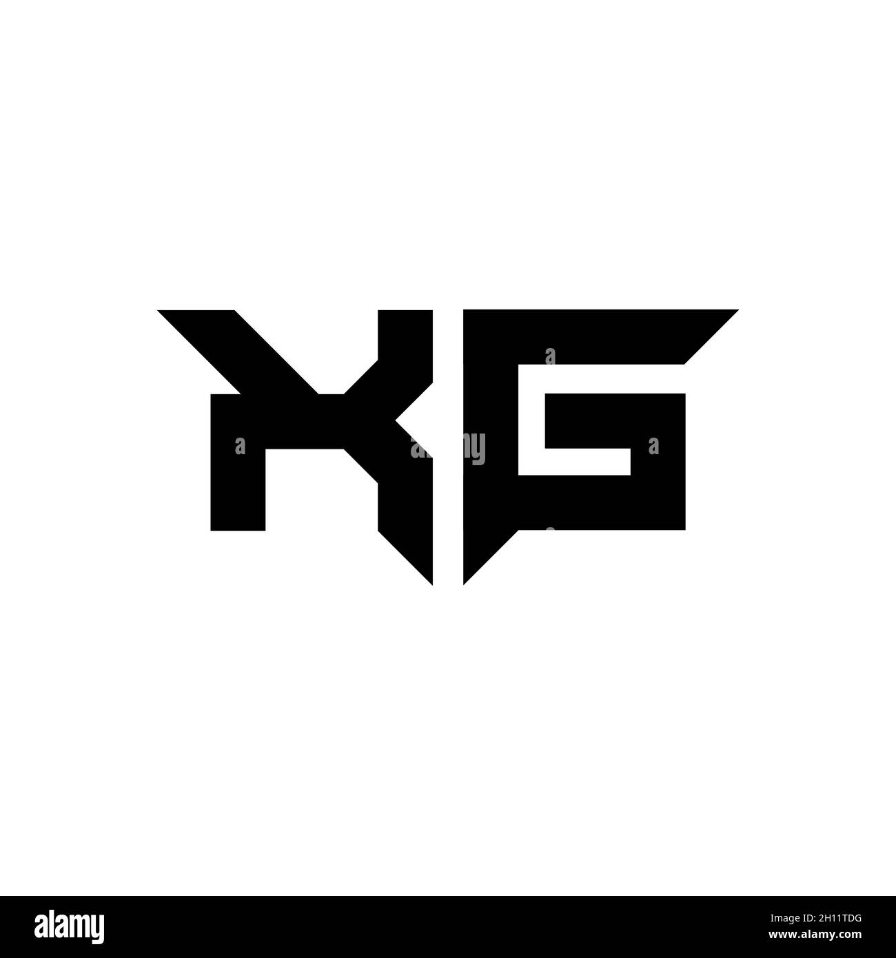 XG Monogram logo letter with simple modern shape style design template ...