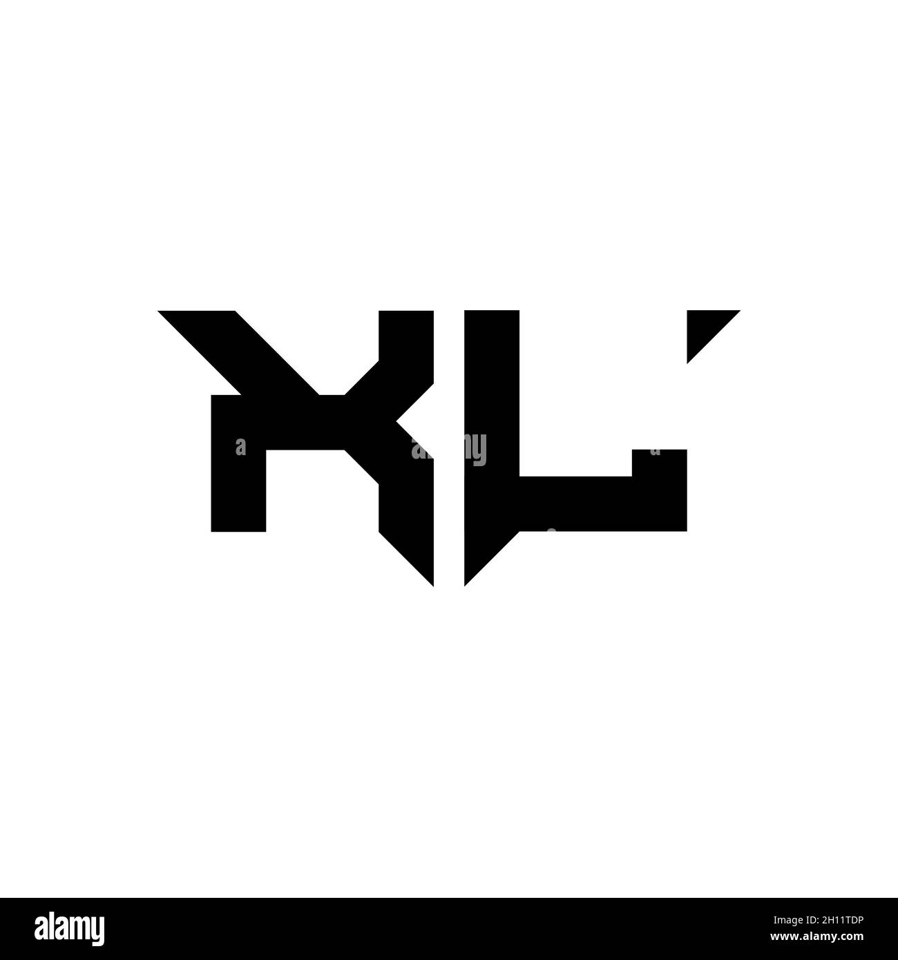 XL Monogram logo letter with simple modern shape style design template ...