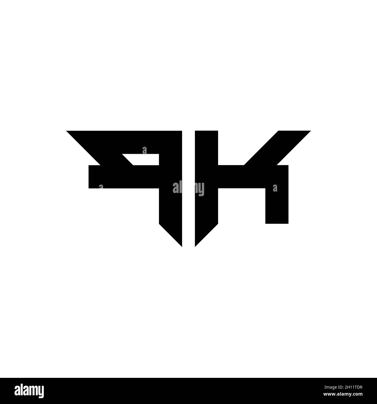 PK Monogram logo letter with simple modern shape style design template ...