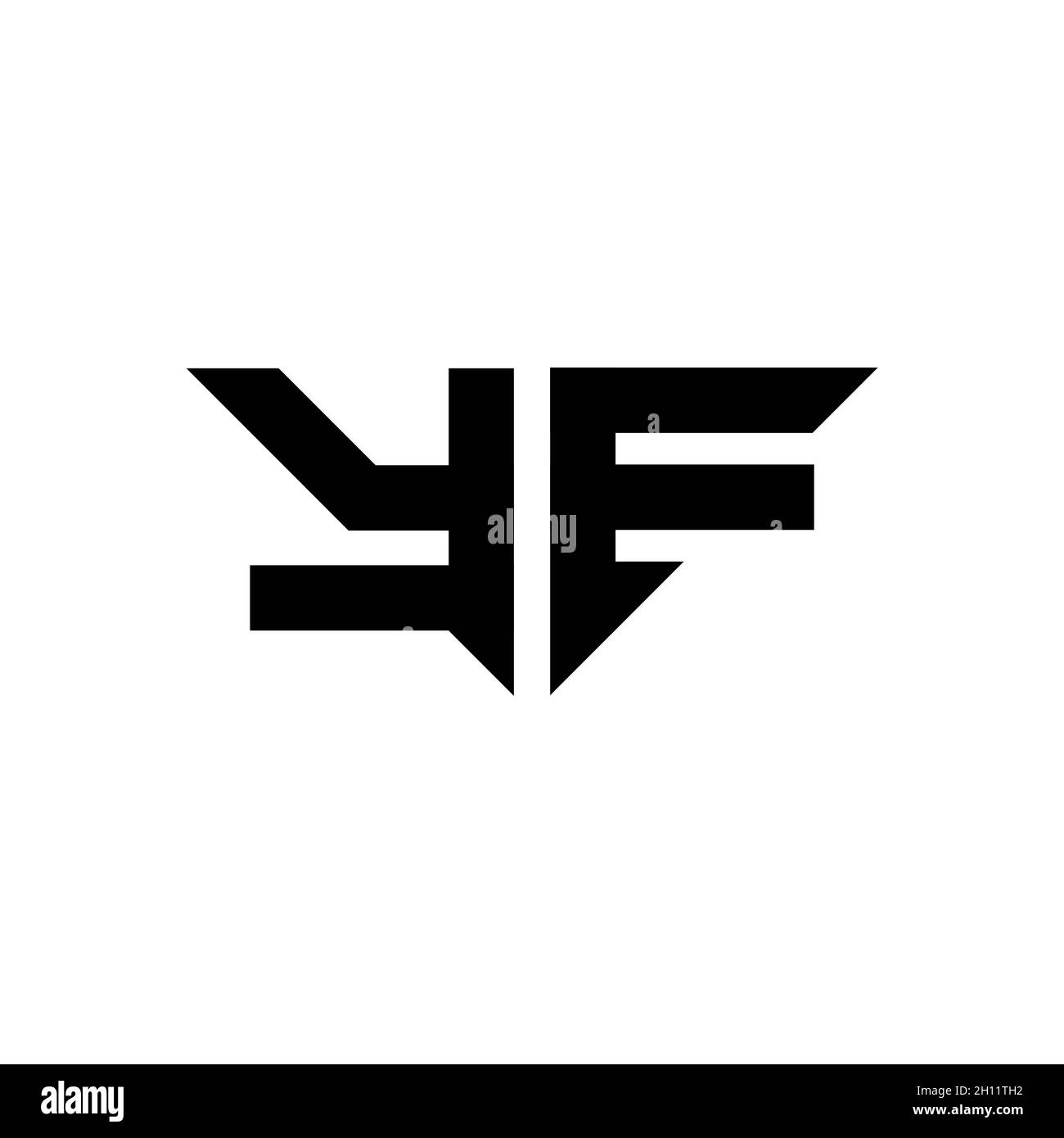 YF Monogram logo letter with simple modern shape style design template ...
